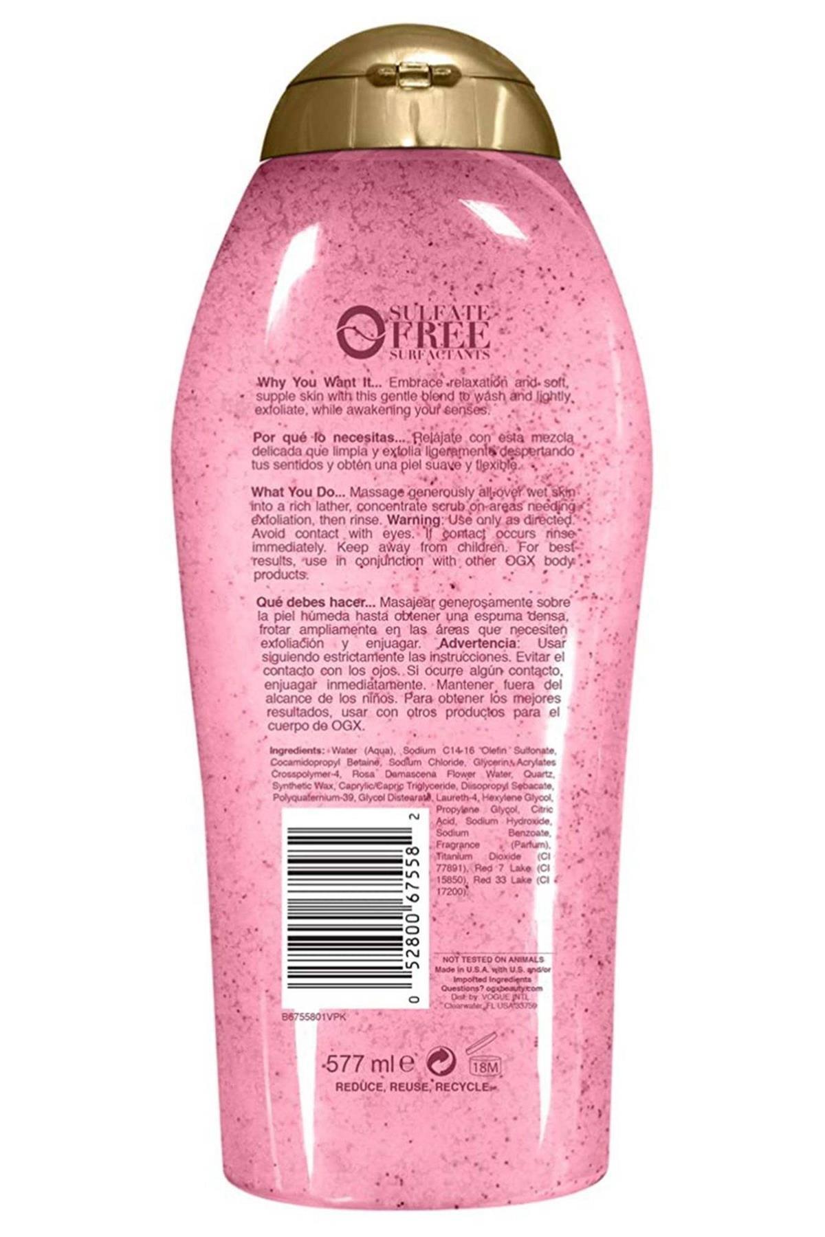 OGX Rose Water & Pink Sea Salt Peeling ve Vücut Şampuanı 577ML - Fiyatı ...