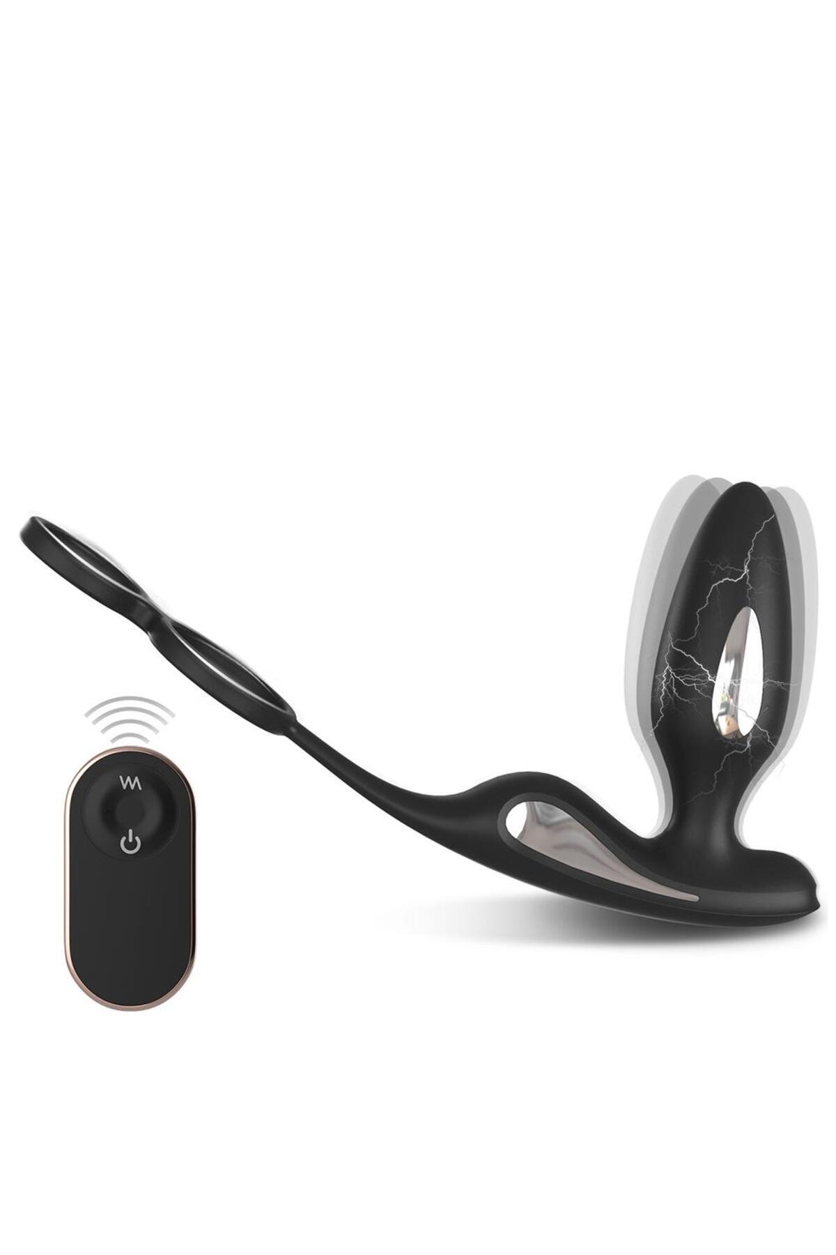 AŞKSHOP Şarjlı Kumandalı Testis Ve Penis Halkalı Penis Elektrikli ...