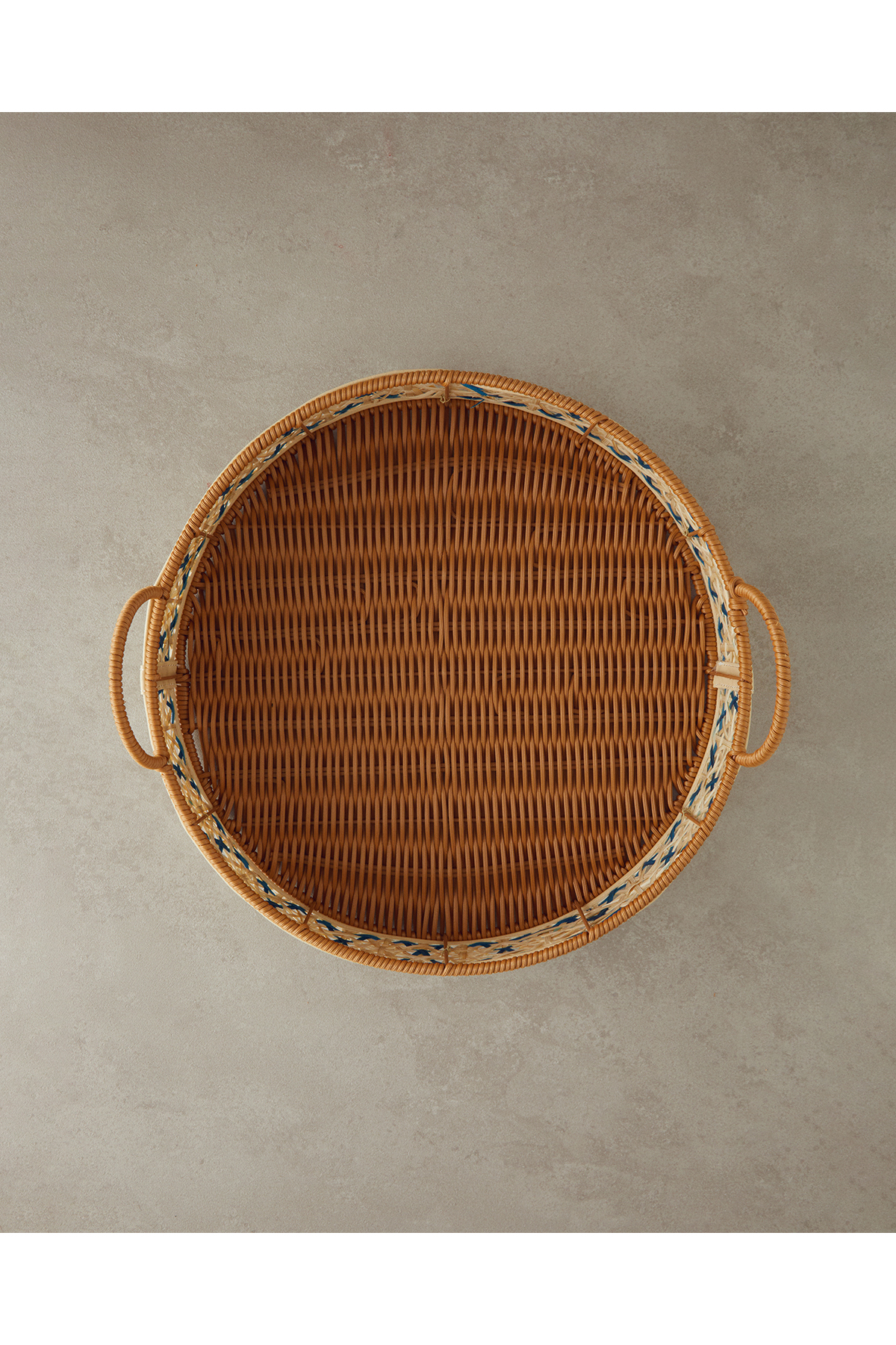 English Home Alexandra Plastik Rattan Tepsi Kahverengi-Mavi Fiyatı ...