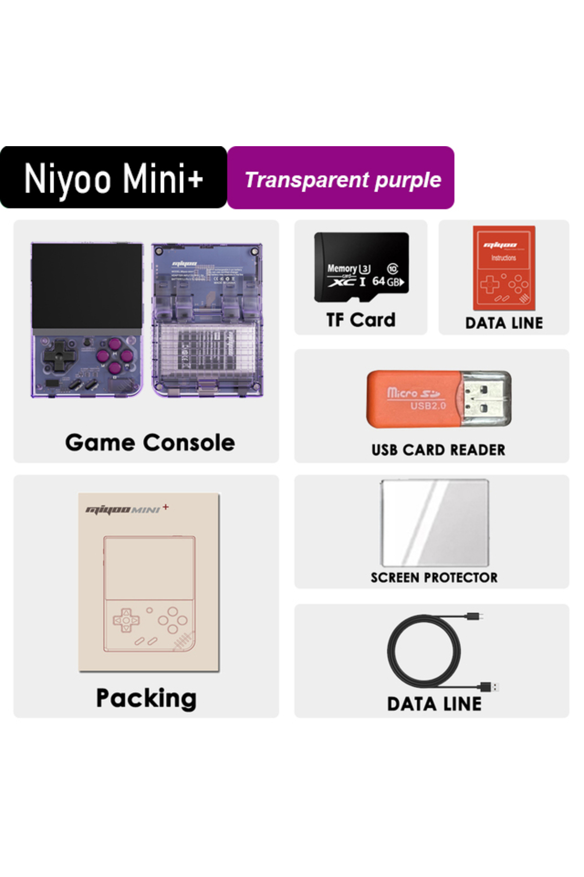 MIYOO Mini Plus Portable Retro Handheld Game Console 3.5-inch IPS HD ...