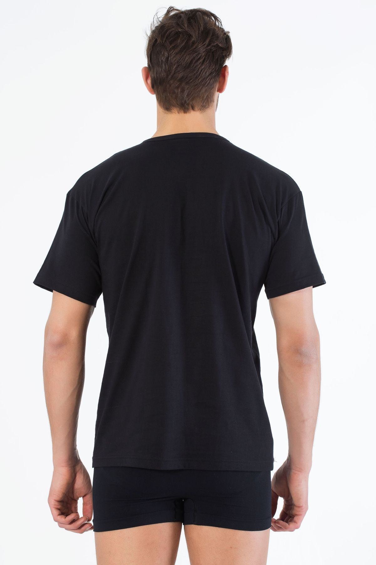 Siyah İnci Siyah Pamuklu V Yaka Kısa Kol T-Shirt Fiyatı, Yorumları ...