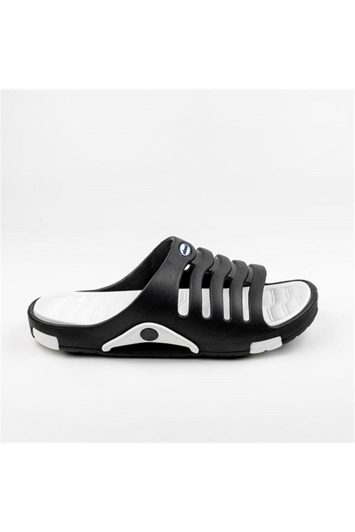 Akınal Bella Siyah Beyaz Erkek Terlik