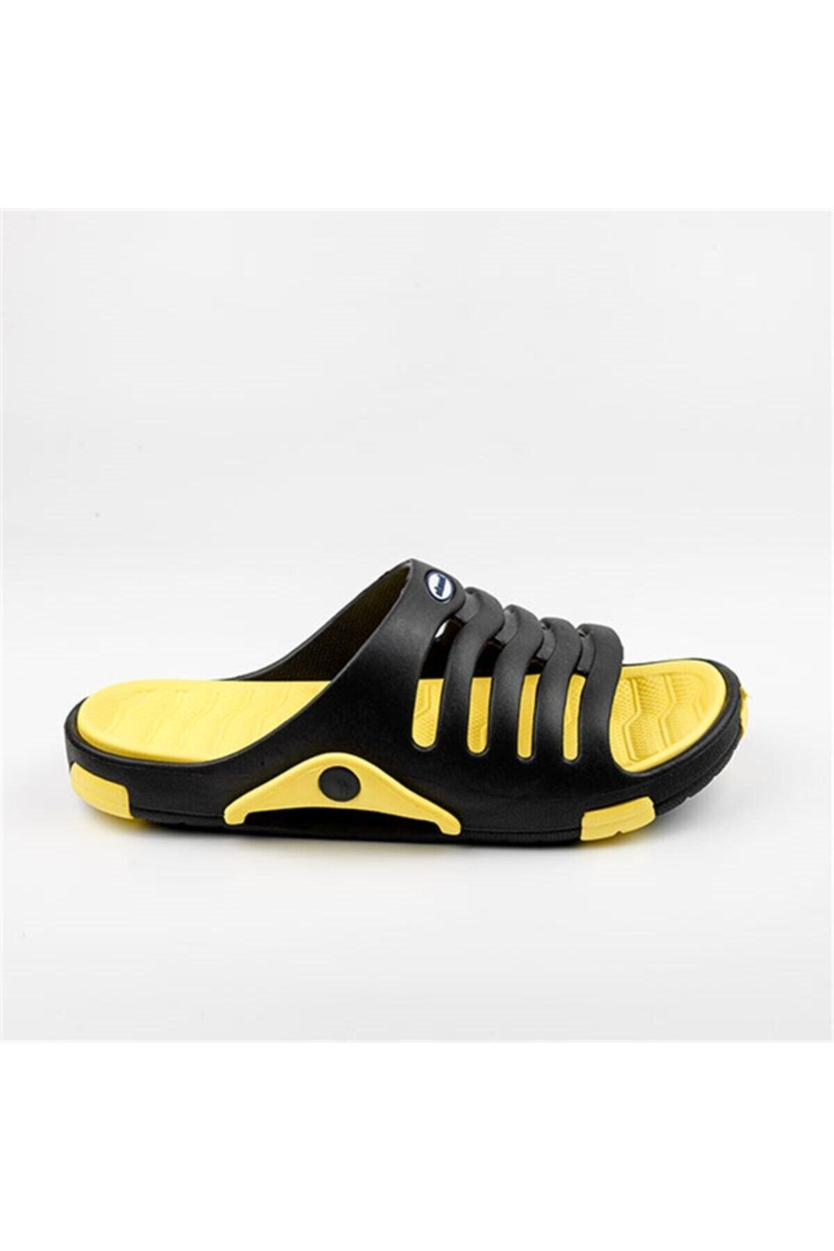 Akınal Bella Siyah Sarı Erkek Terlik