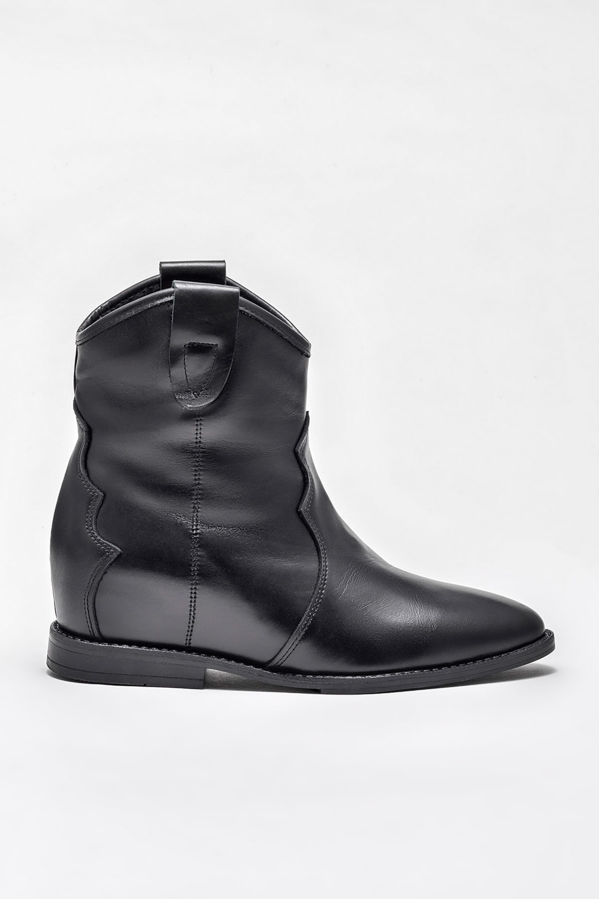 Elle Shoes OELLA Hakiki Deri Siyah Kadın Bot