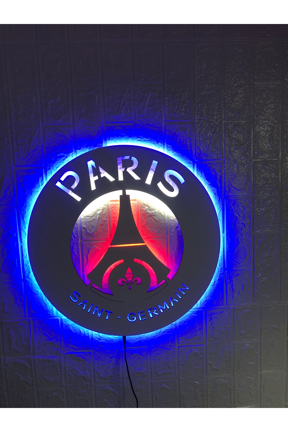 sek tasarım S.E.K Tasarım PSG led ışıklı logo , Tablo , Gece lambası ...