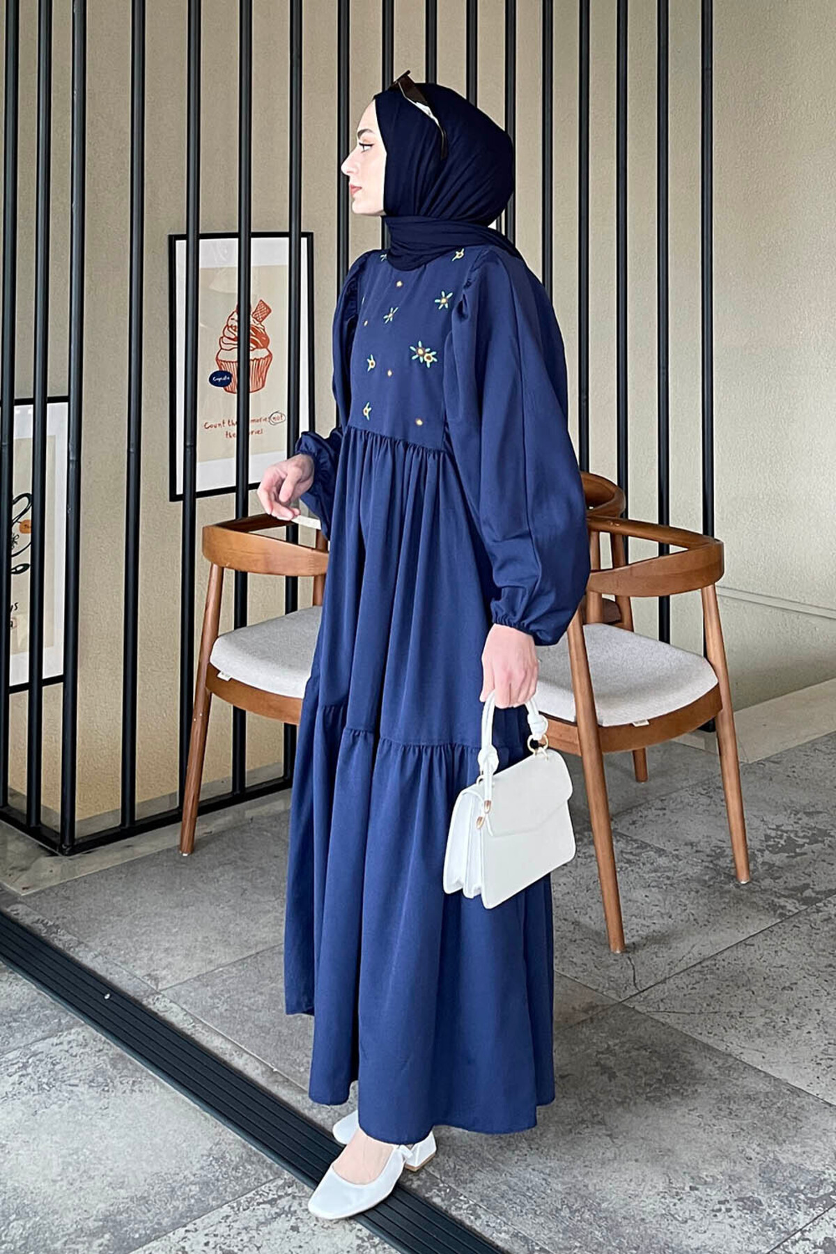 lamelif Yazlık Elica Elbise Lacivert - Fiyatı, Yorumları