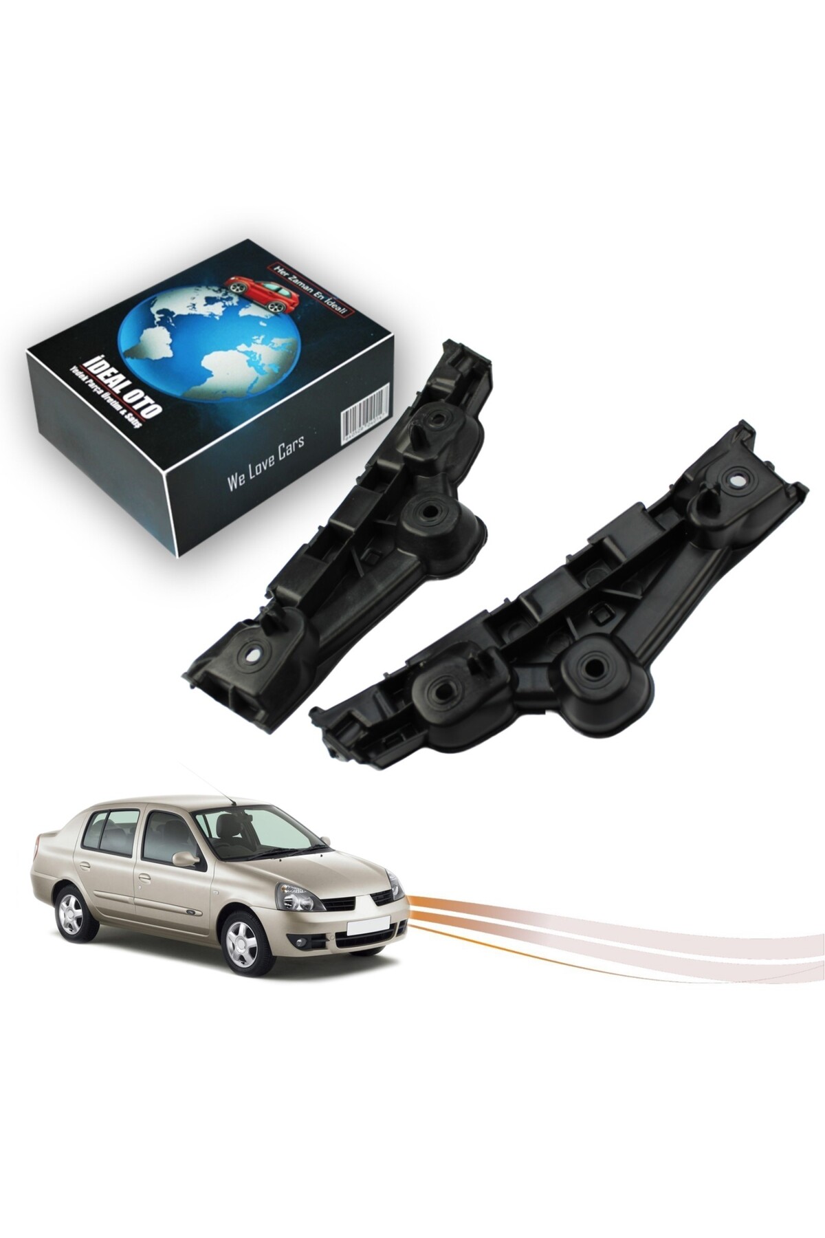 İDEAL OTOMOTİV Renault Symbol için Ön Sol Sağ Tampon Braketi Ayağı ...