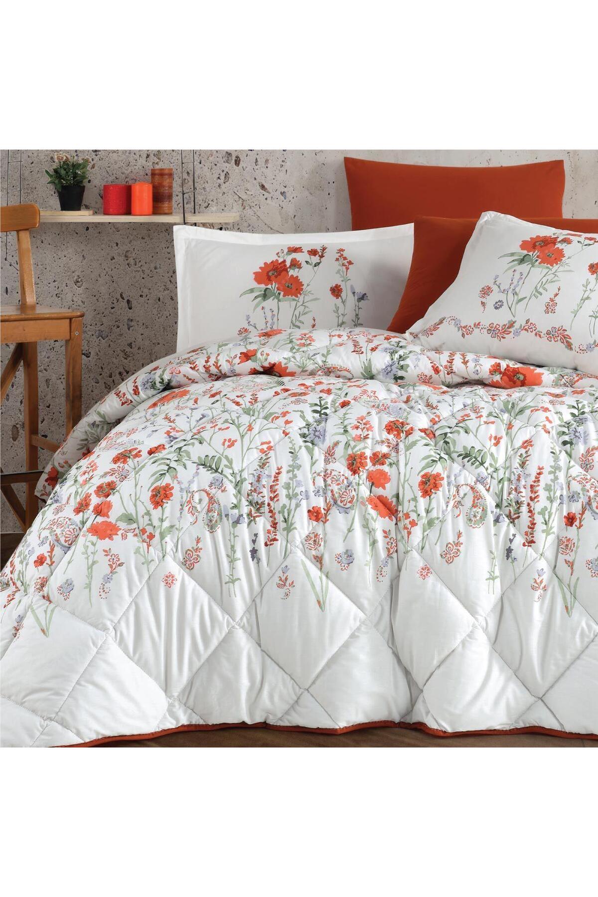 Clasy Ranforce 100% Pamuk Çift Kişilik Yorgan Elyese V1 Kiremit Fiyatı ...