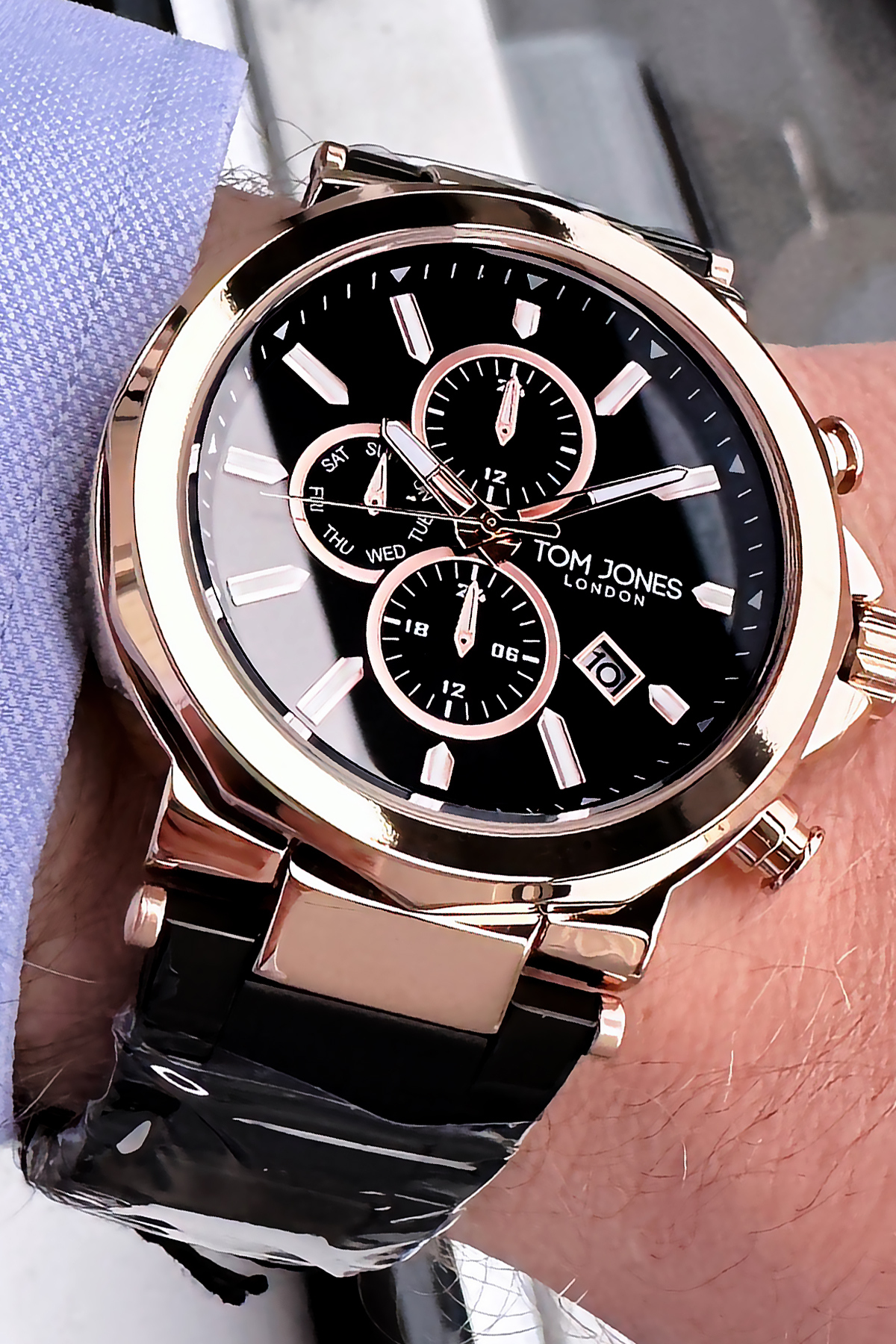 Tom Jones 3 Atm Su Geçirmez Orijinal Erkek Kol Saati Siyah Renk Çelik ...