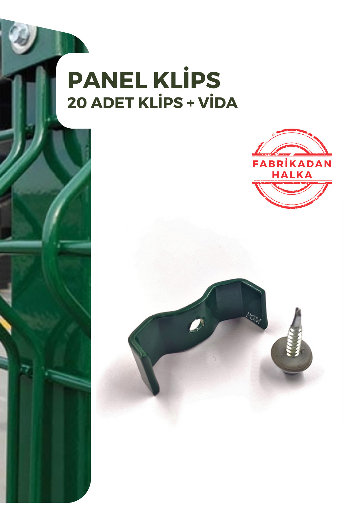 Panel Çit Market Ör-as Panel Çit Klips Bağlantı Aparatı 20 Adet (VİDA ...