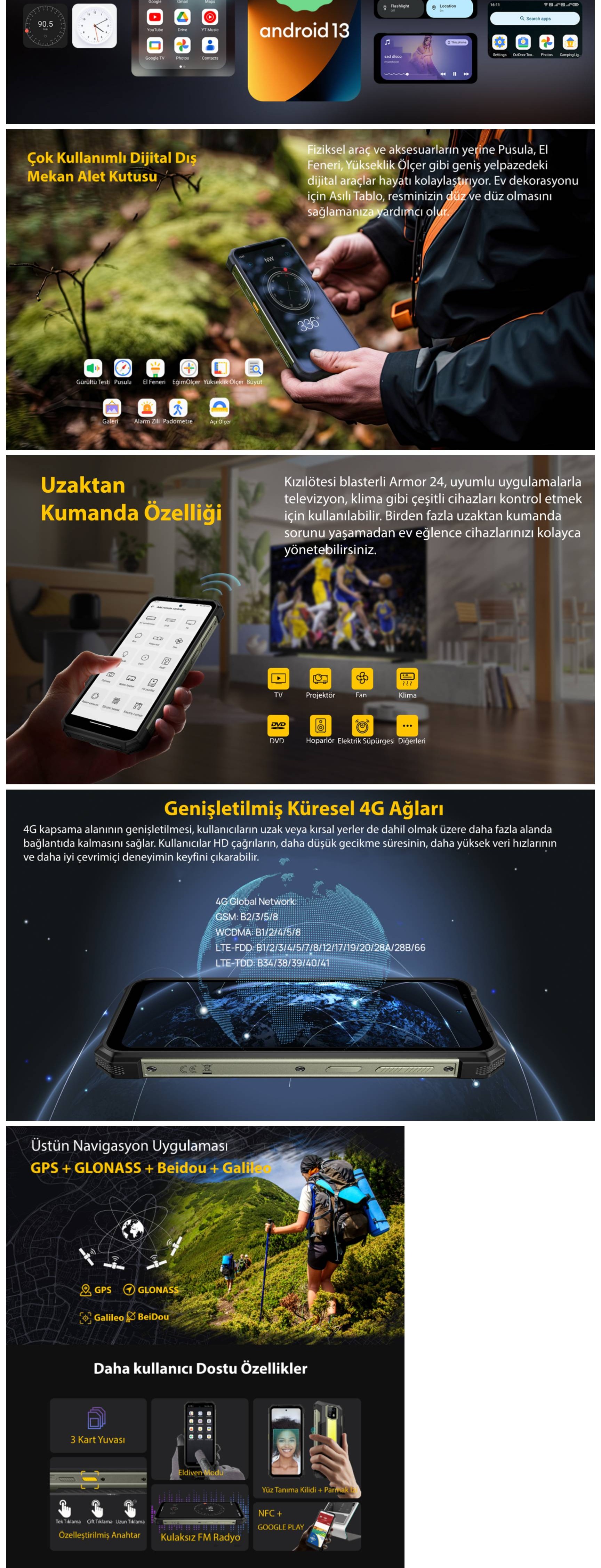 ULEFONE Armor 24 22000mah Android 14 12gb Ram 256gb, 6.78'' Cep ...