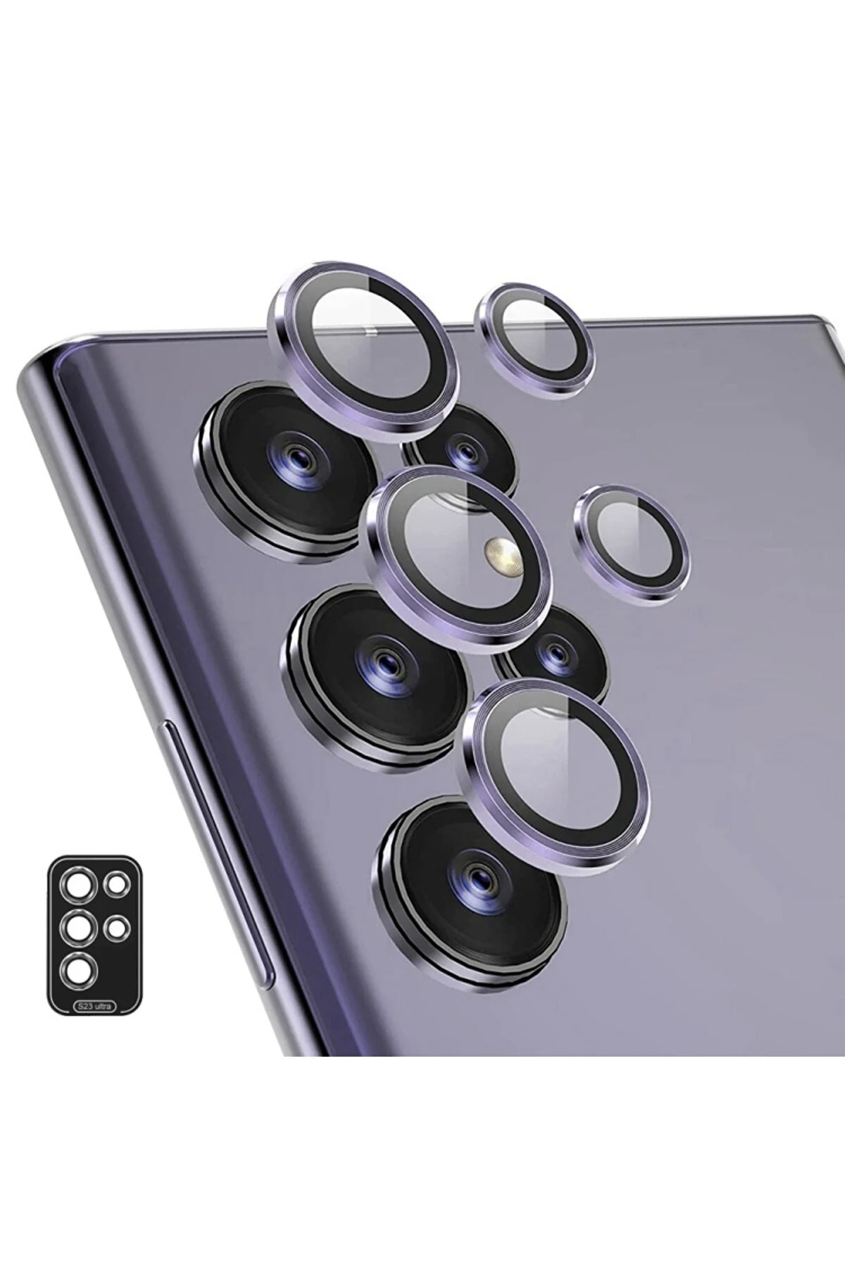 EVAX (SAFİR) Samsung S24 Ultra Uyumlu Safir Kamera Lens Koruyucu Takma ...