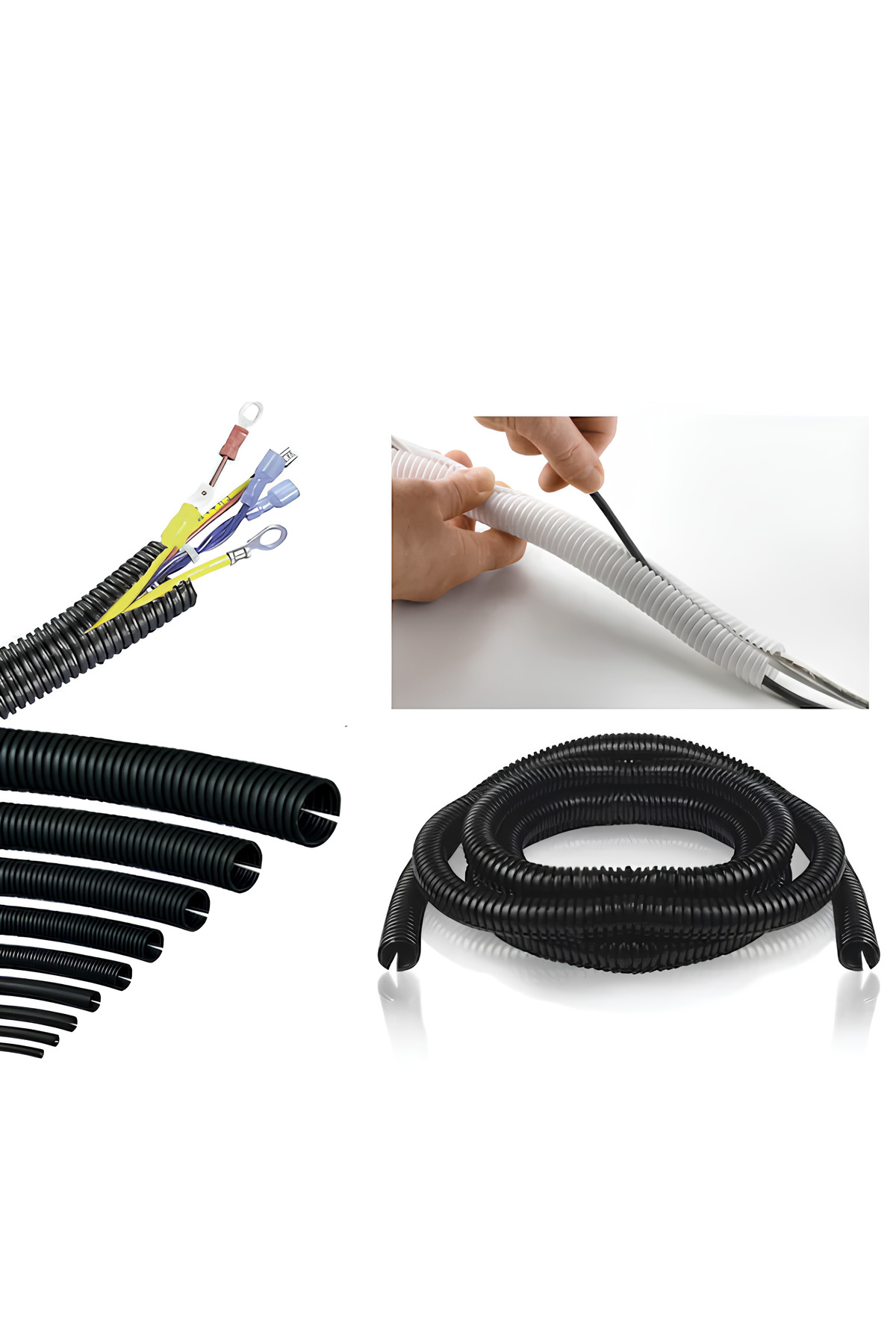 CevHers 12mm Slotted Spiral Hose Cable Hiding Isolation Pipe Flexible ...