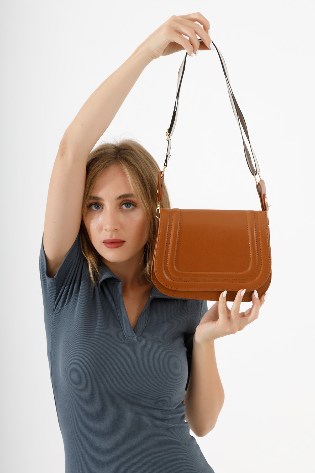 CERFF LEATHER CLUP 2 Bölmeli Ayarlanabilir Askılı Kol Ve Omuz Çantası ...