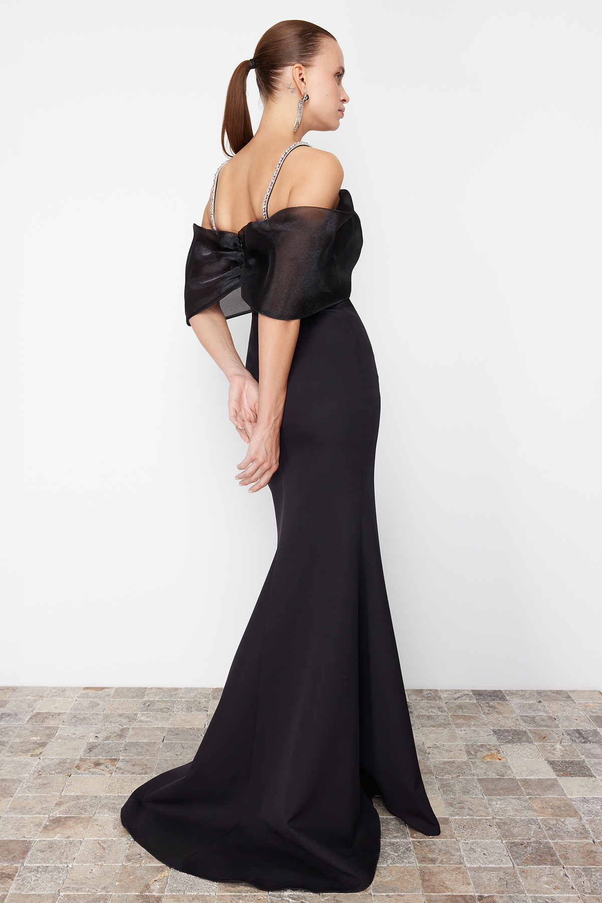 Trendyol Collection Чорний Tas аксесуар детально ткані довгі обтягуючі ...