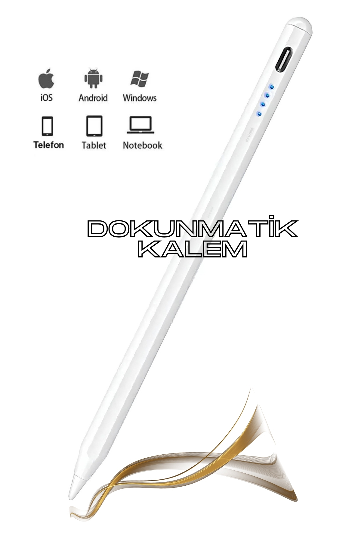 Favors Dokunmatik Kalem Tüm Cihazlara Uyumlu Tablet Telefon Için Çizim ...