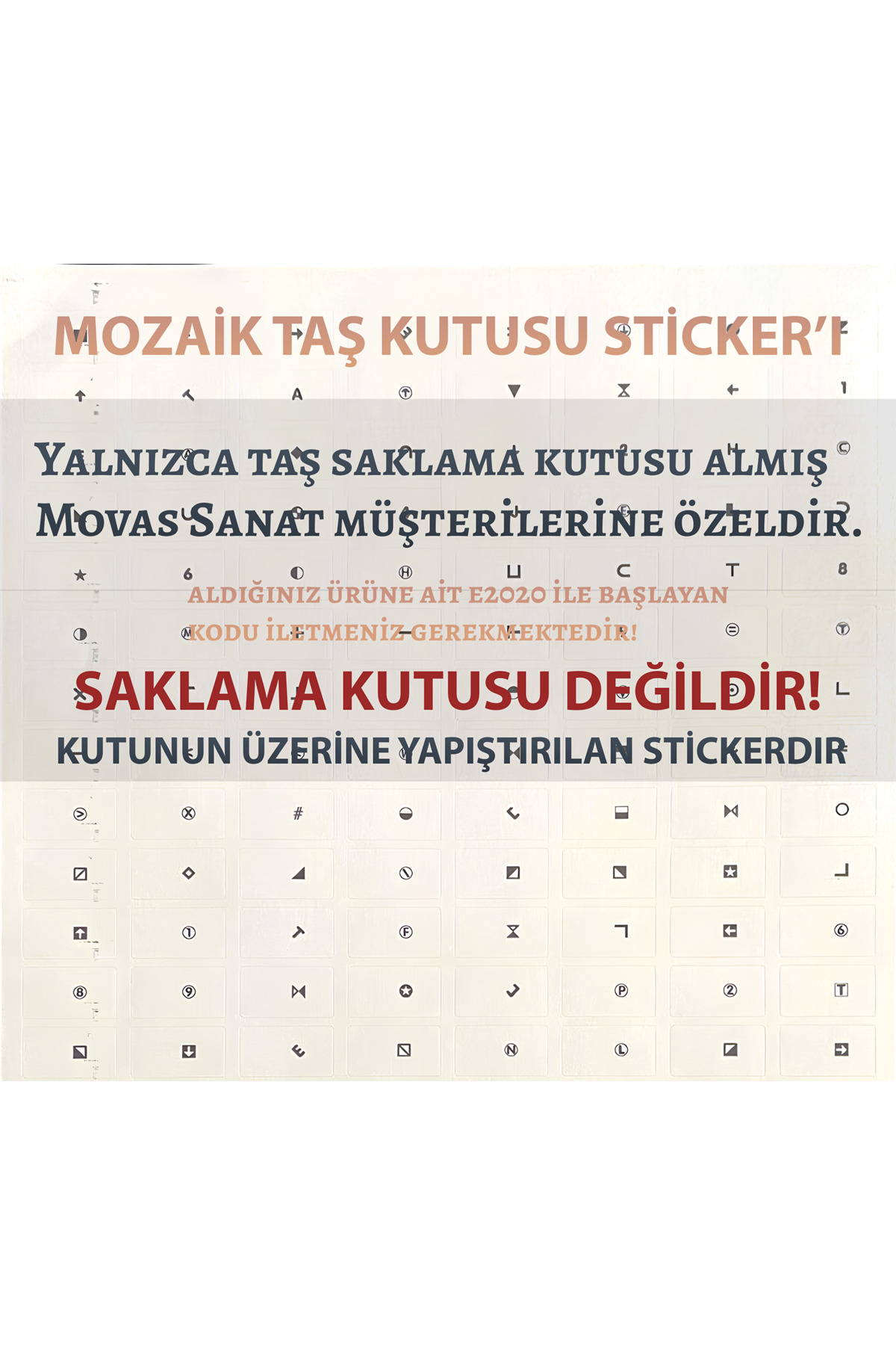 Movas Sanat Mozaik Puzzle Taş Saklama Kutusu Sticker | Mozaik Puzzle ...