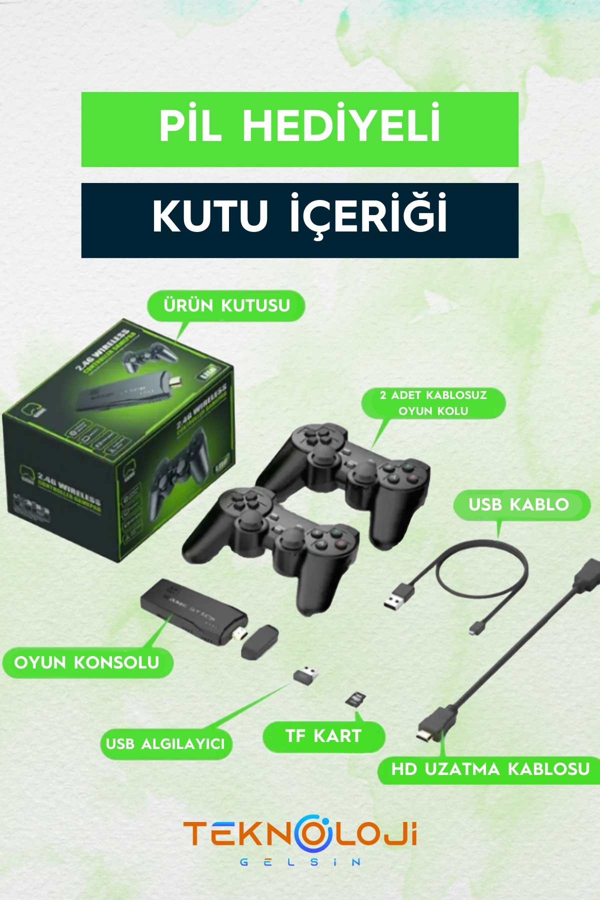 Teknoloji Gelsin Gaming Atari 2.4g Uyumlu Kablosuz Çift Kol Atari Retro ...