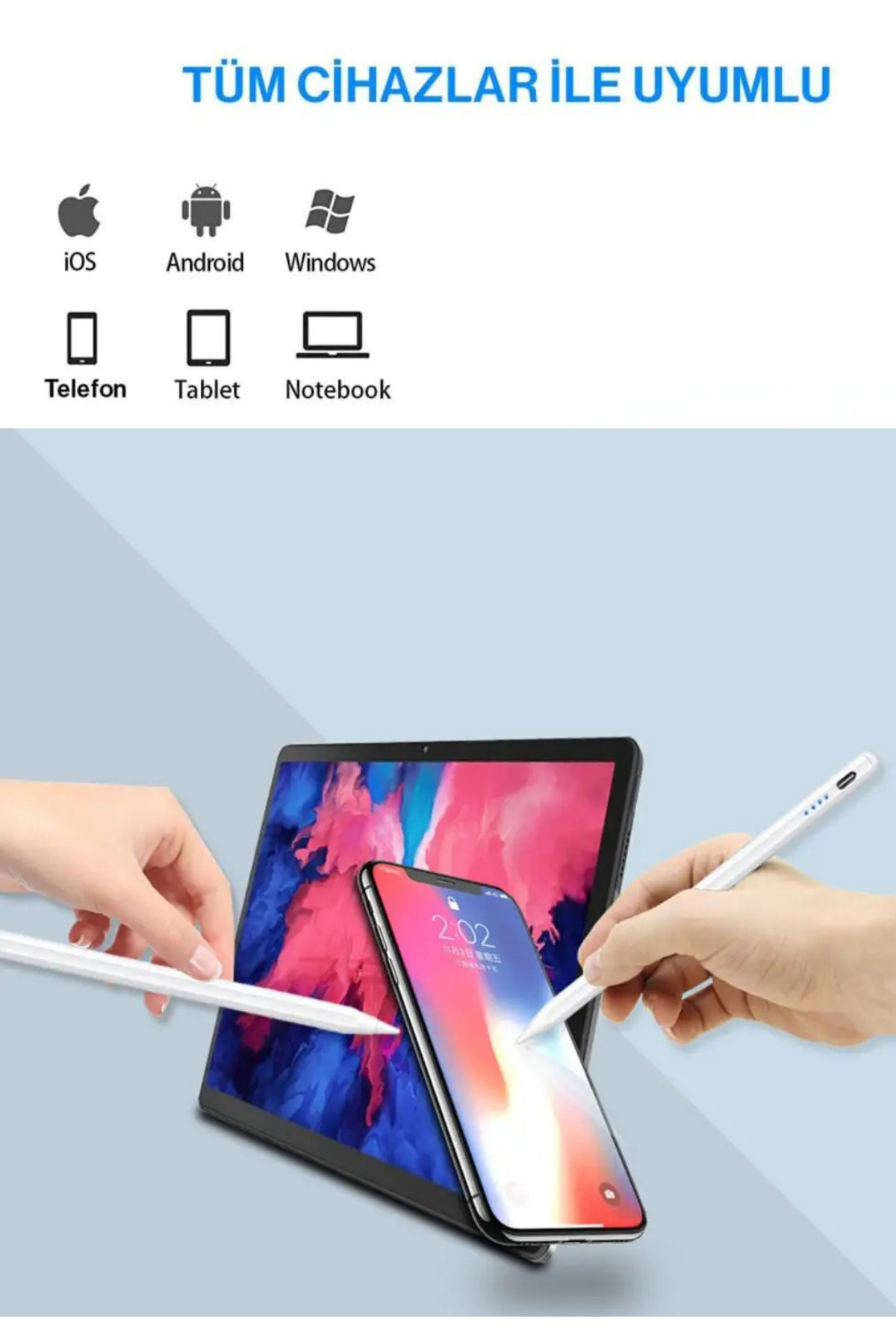 Favors Dokunmatik Kalem Tüm Cihazlara Uyumlu Tablet Telefon Için Çizim ...