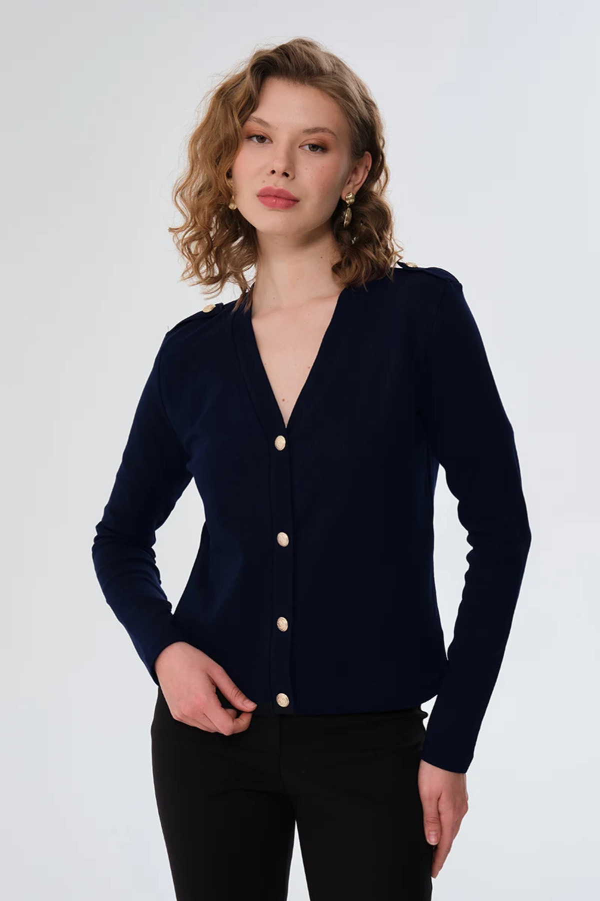 Gusto Gold Düğmeli Penye Hırka - Lacivert Fiyatı, Yorumları - Trendyol