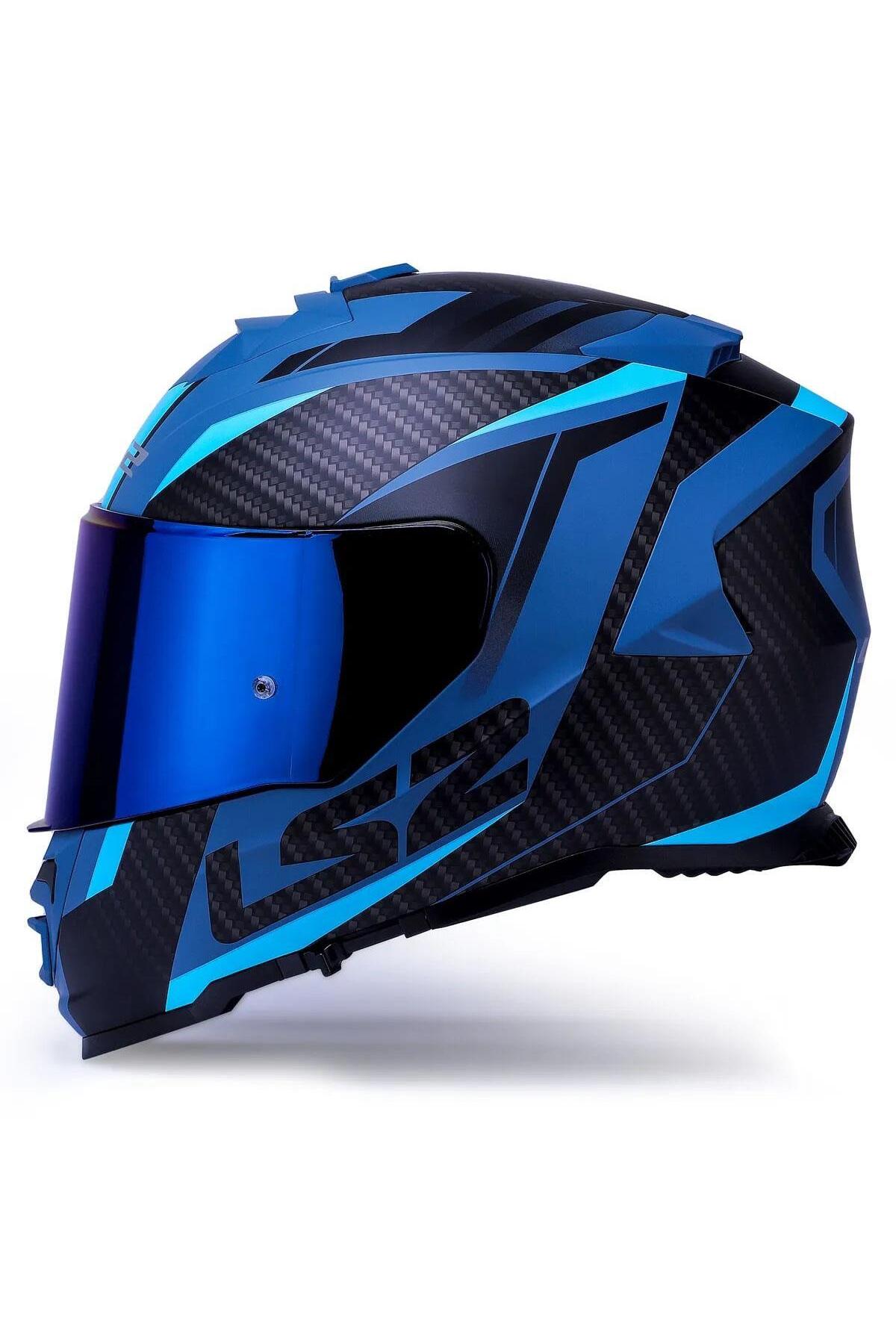 LS2 Storm 2 Racer Full Face Motosiklet Kaskı Şeffaf Gökkuşağı Vizörlü ...