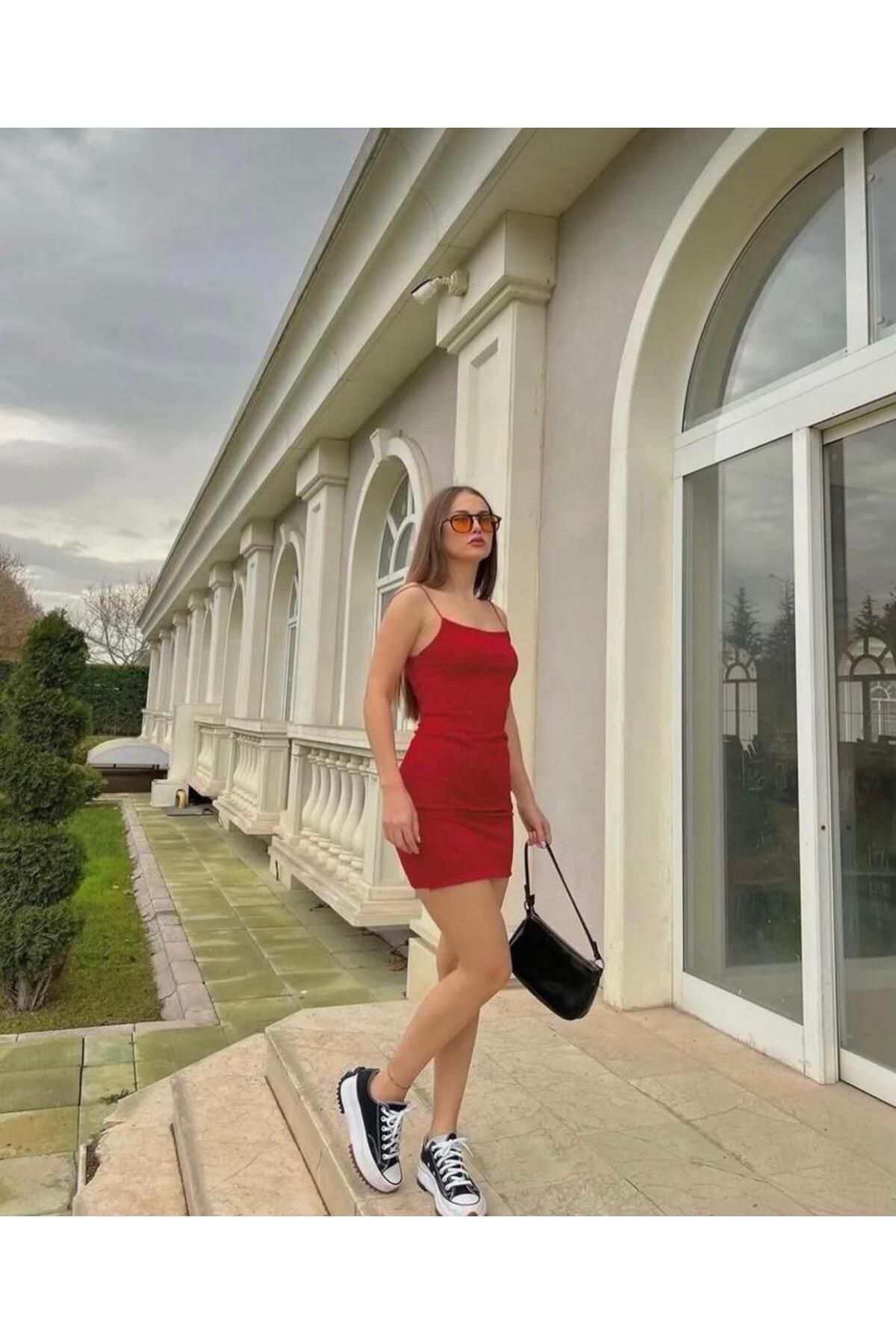 Genel Markalar Kırmızı Ip Askılı Mini Sandy Elbise Fiyatı, Yorumları ...