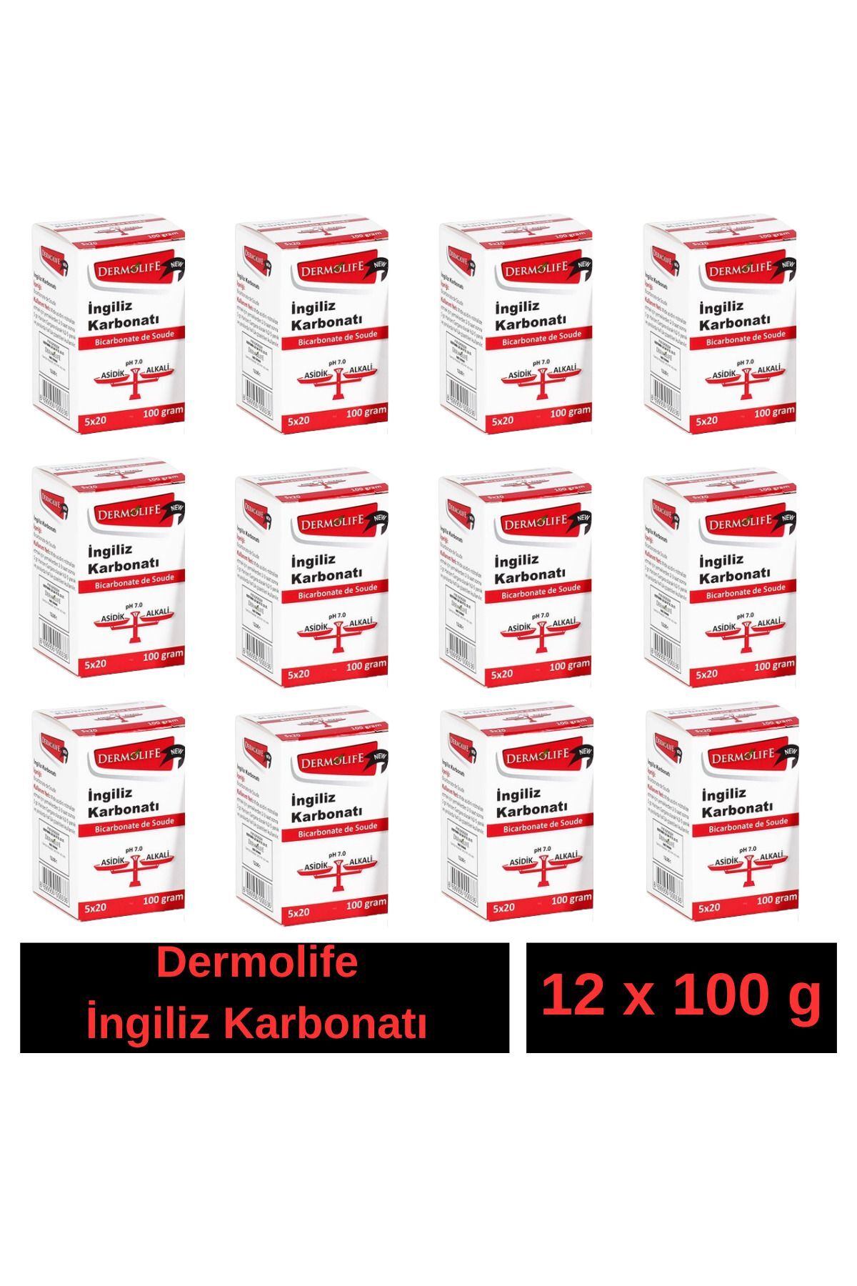 Dermolife İngiliz Karbonatı 12 x 100 g 12 li Set Fiyatı, Yorumları - Trendyol