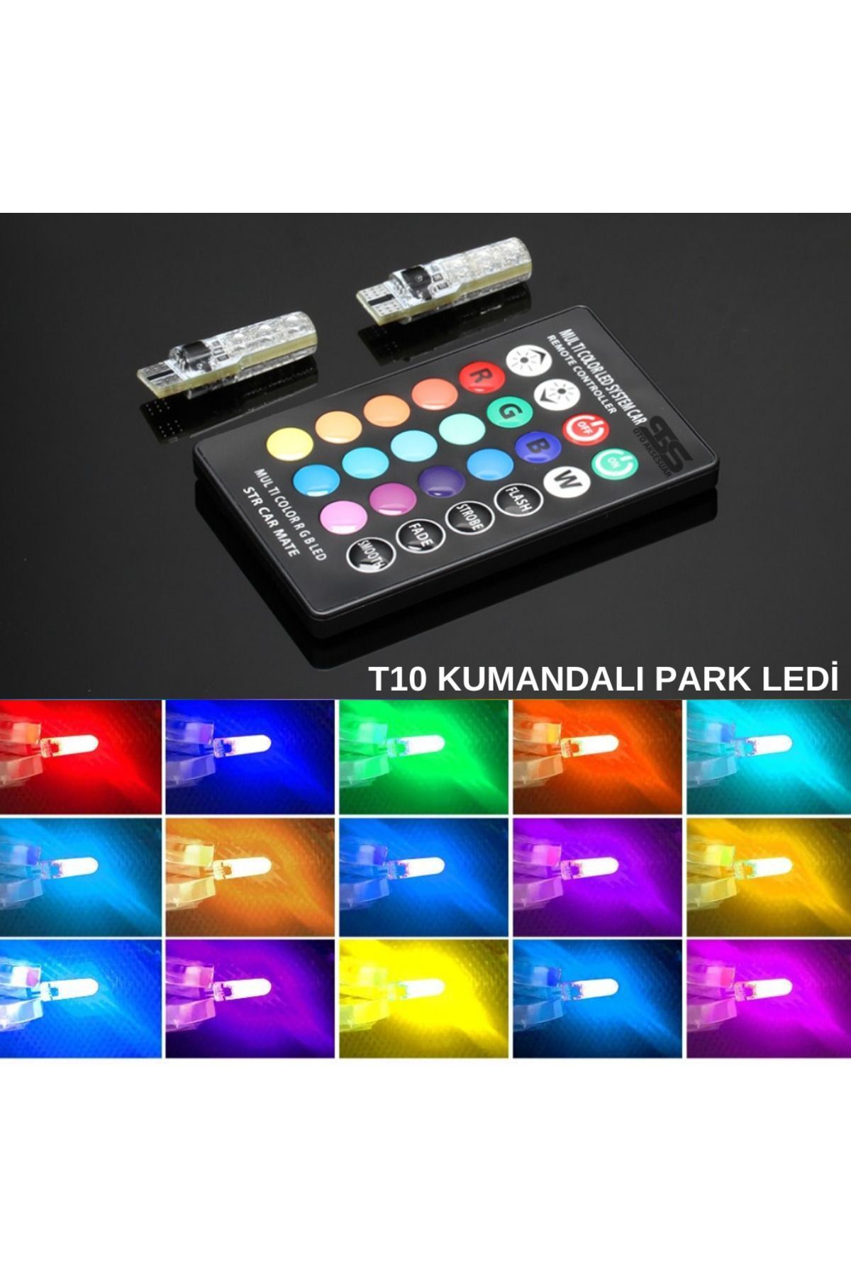 STS Oto Aksesuar Kumandalı Rgb T10 Park Ledi Far Ledi Renkli Park ... STS Oto Aksesuar Kumandalı Rgb T10 Park Ledi Far Ledi Renkli Park ...