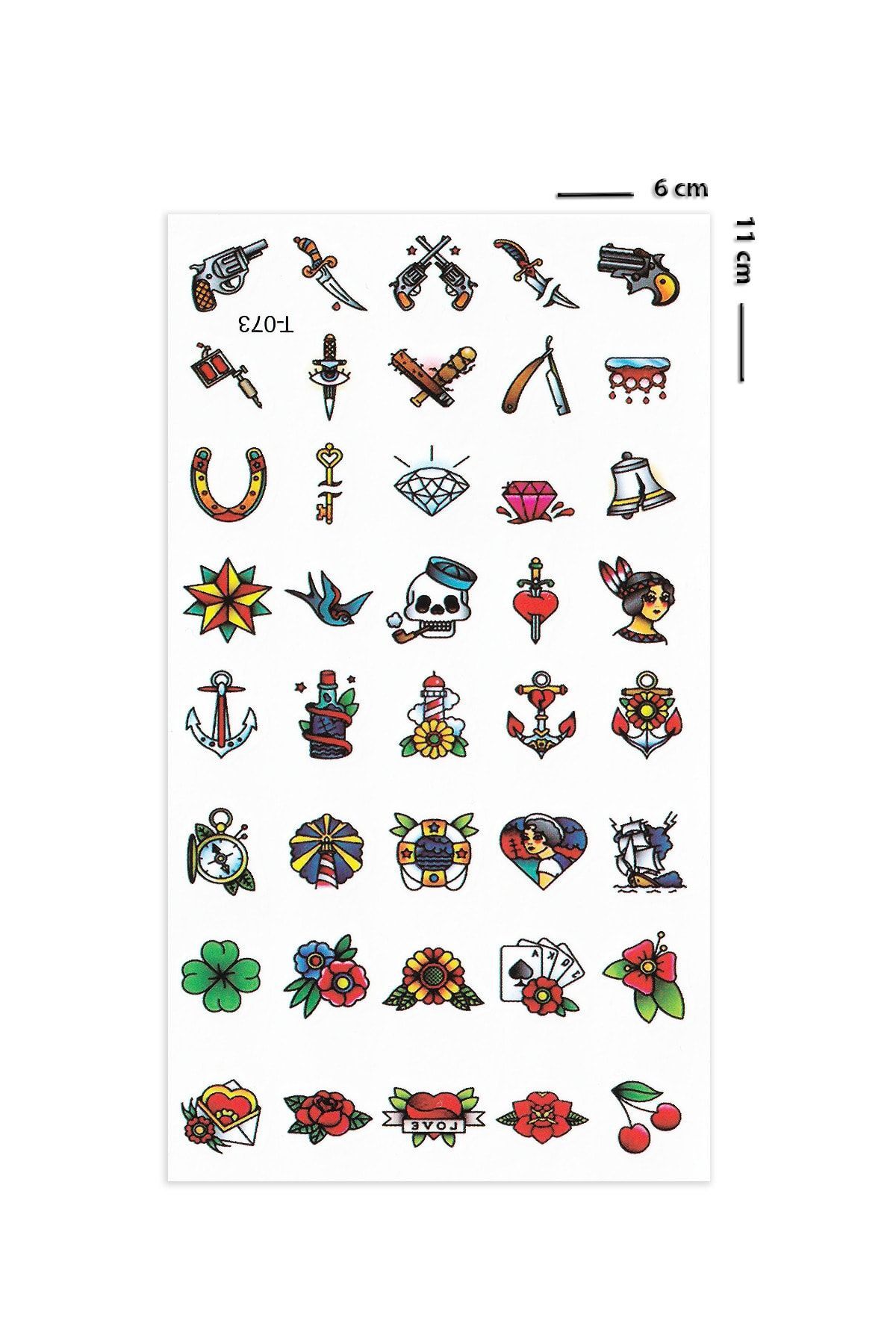 BP Tattoo Karışık Figürler Renkli Parmak Ve Tırnak Dövmesi - Fiyatı ...