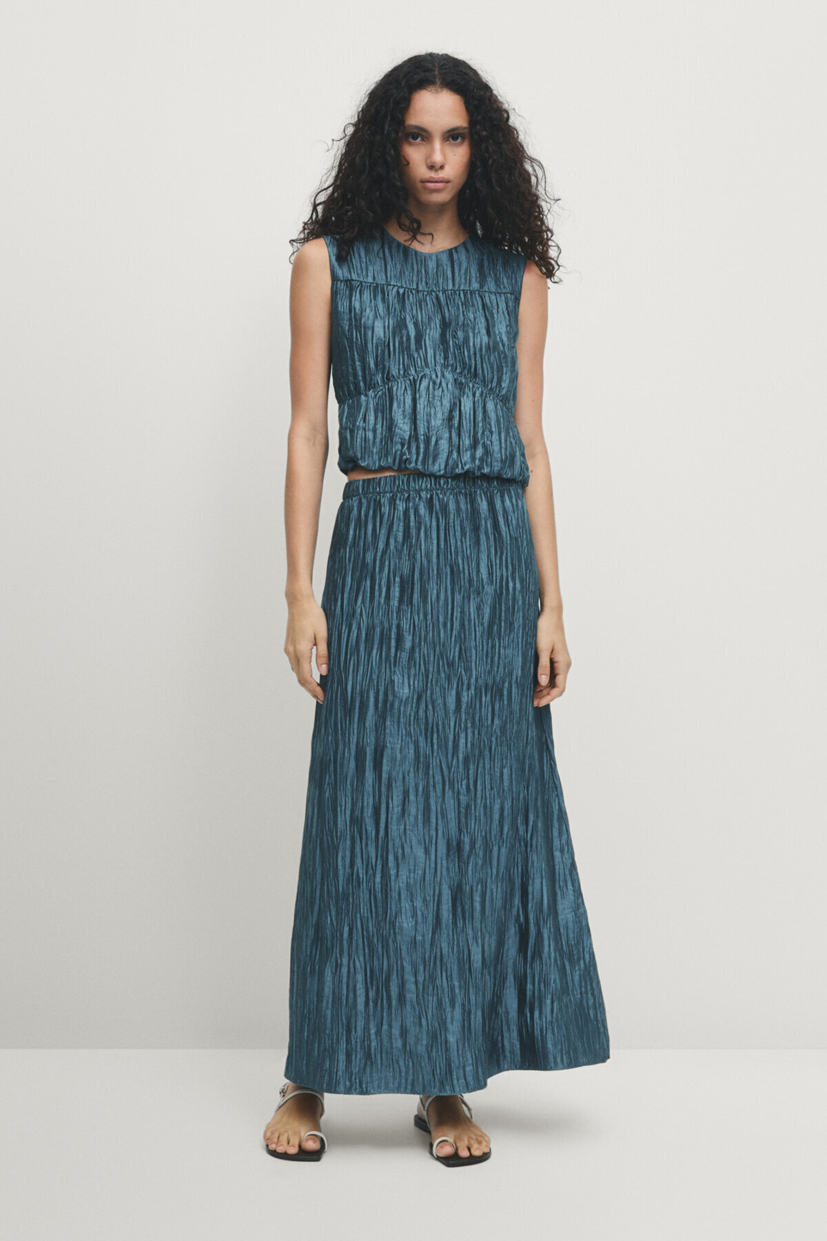 Massimo Dutti Buruşuk görünümlü pilili etek Fiyatı, Yorumları - Trendyol