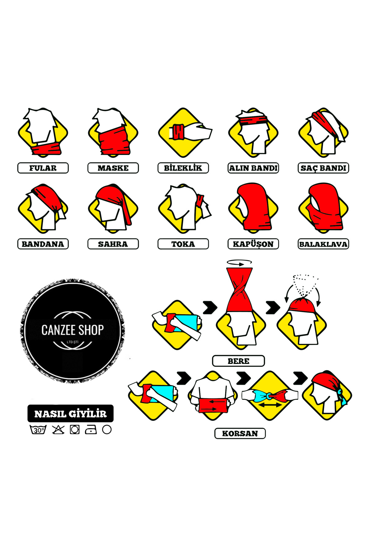 CANZEESHOP Canzee Motorcu Boyunlugu Unisex Outdoor Bandana Motosiklet ...