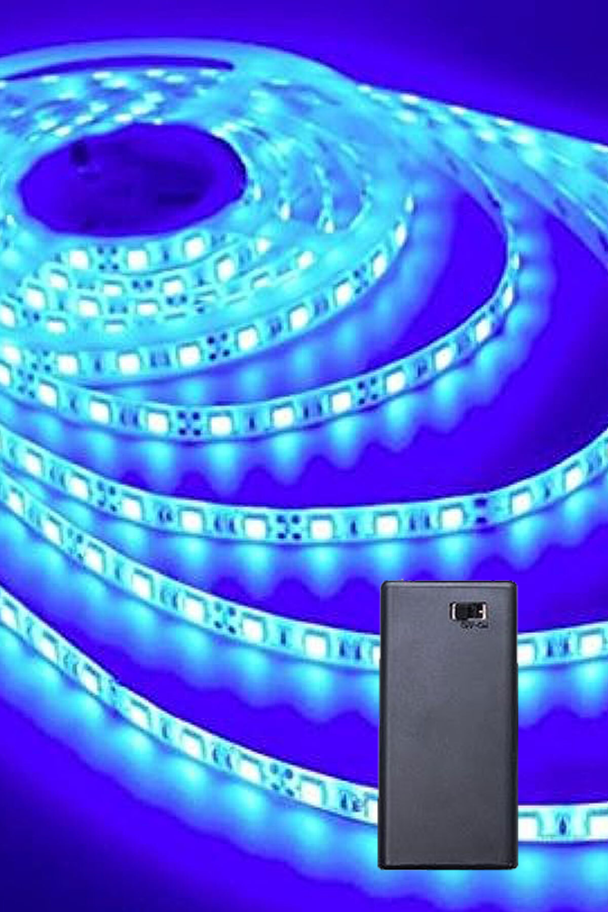 TrendDeco Mavi Renk Pil Ile Çalışan Şerit Led 50 Cm Pilli Şerit Led ...