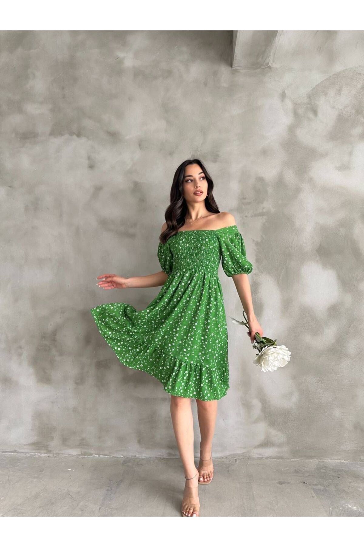 Lala Balon kol çiçekli elbise - Fiyatı, Yorumları