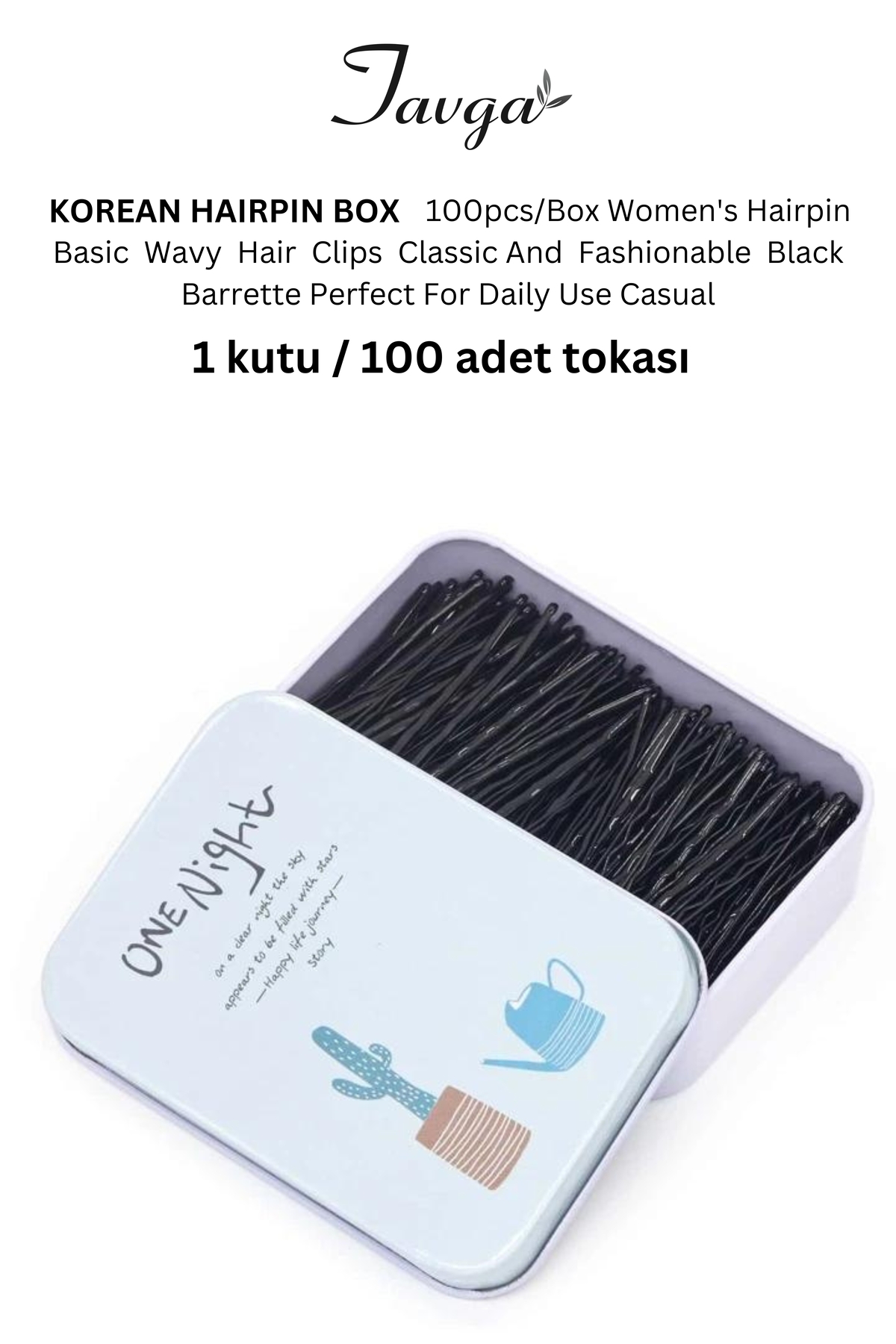 TAVGA 100 Adet Kutulu Siyah Tel Saç Tokası Seti Fiyatı, Yorumları ...