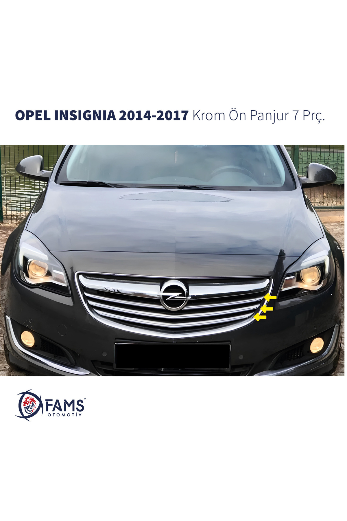 Leonacs Fams Otomotiv Opel İnsignia Krom Ön Panjur 4 Parça 2014-2017 ...