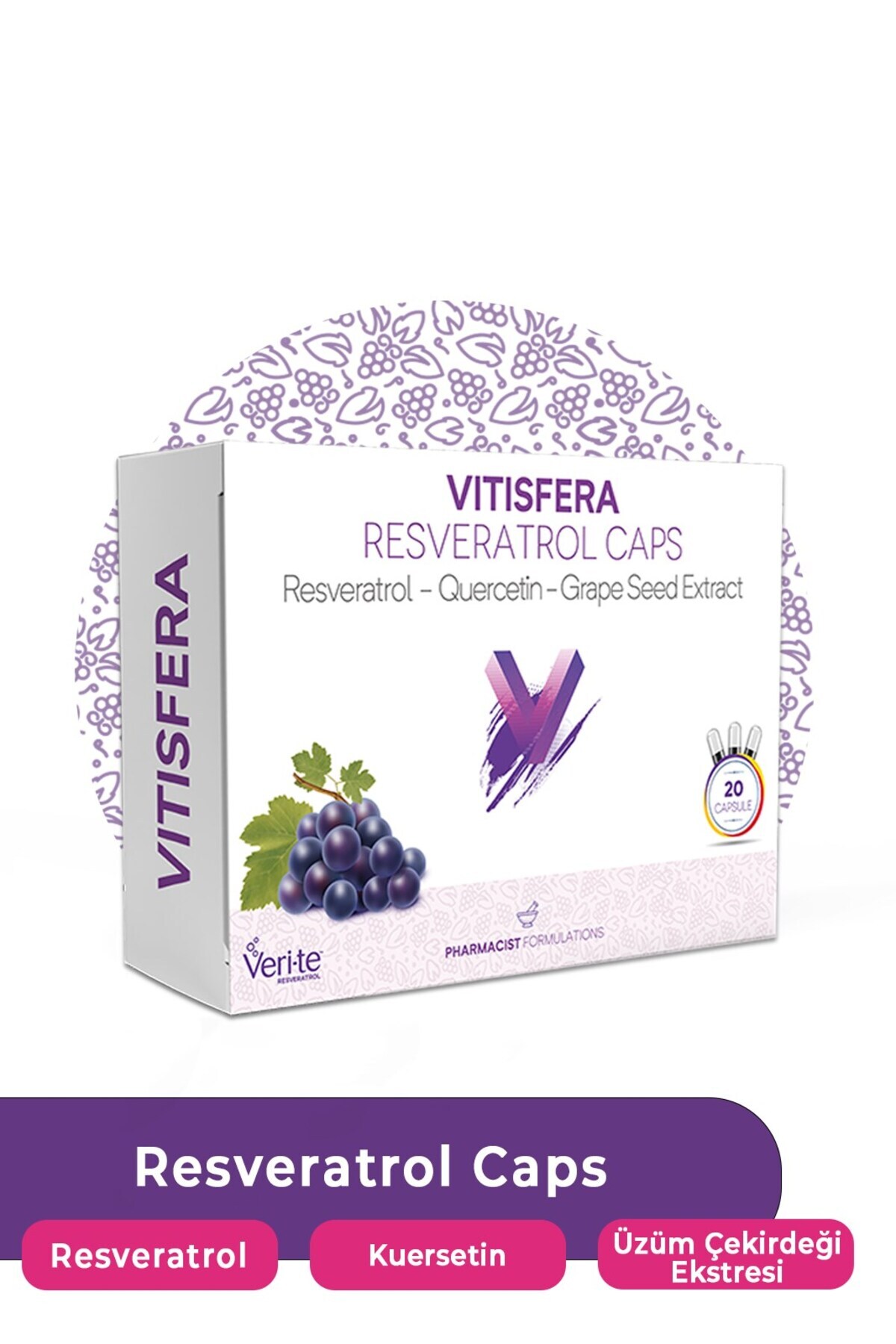 Vitisfera Resveratrol Caps 20 Kapsül Fiyatı, Yorumları - Trendyol