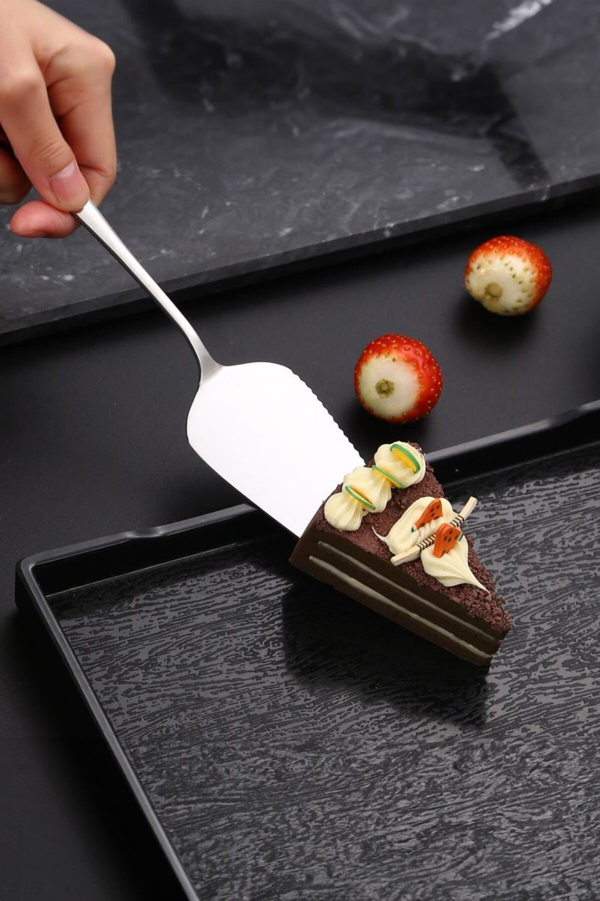 Weather Forecast Çelik Silver Pasta Spatula Bıçak Seti Kek Sunum ...