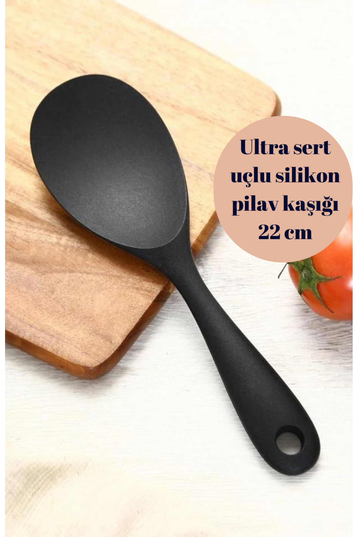 BRE HOME 22 cm ultra sert uçlu silikon pilav kaşığı yüksek ısıya ...