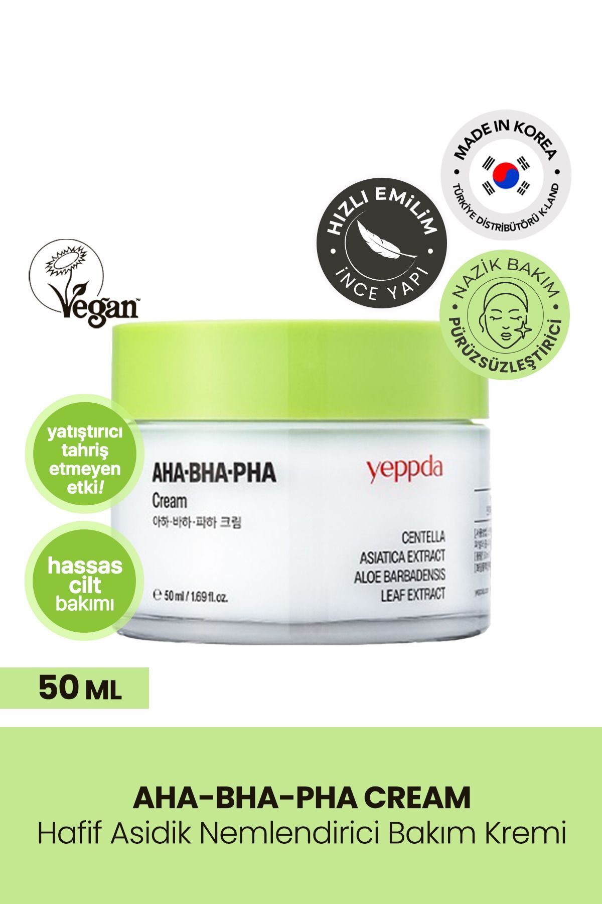 YEPPDA Akneli Ciltler İçin Hafif Asidik Nemlendirici Bakım Kremi Yeppda ...