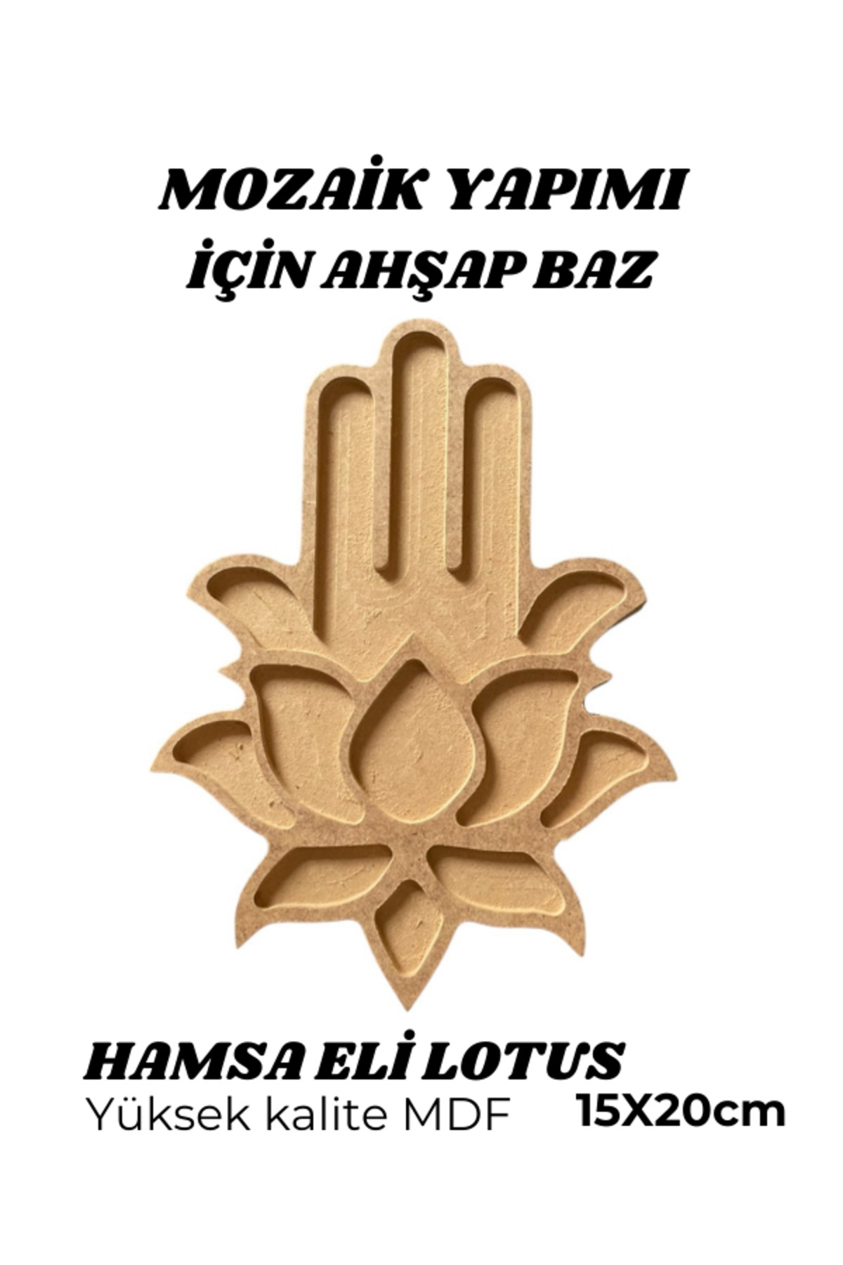 Sanatsal Mozaik Lotus Hamsa Fatma Ana Eli Mozaik Ahşap Mdf Baz / Şablon ...