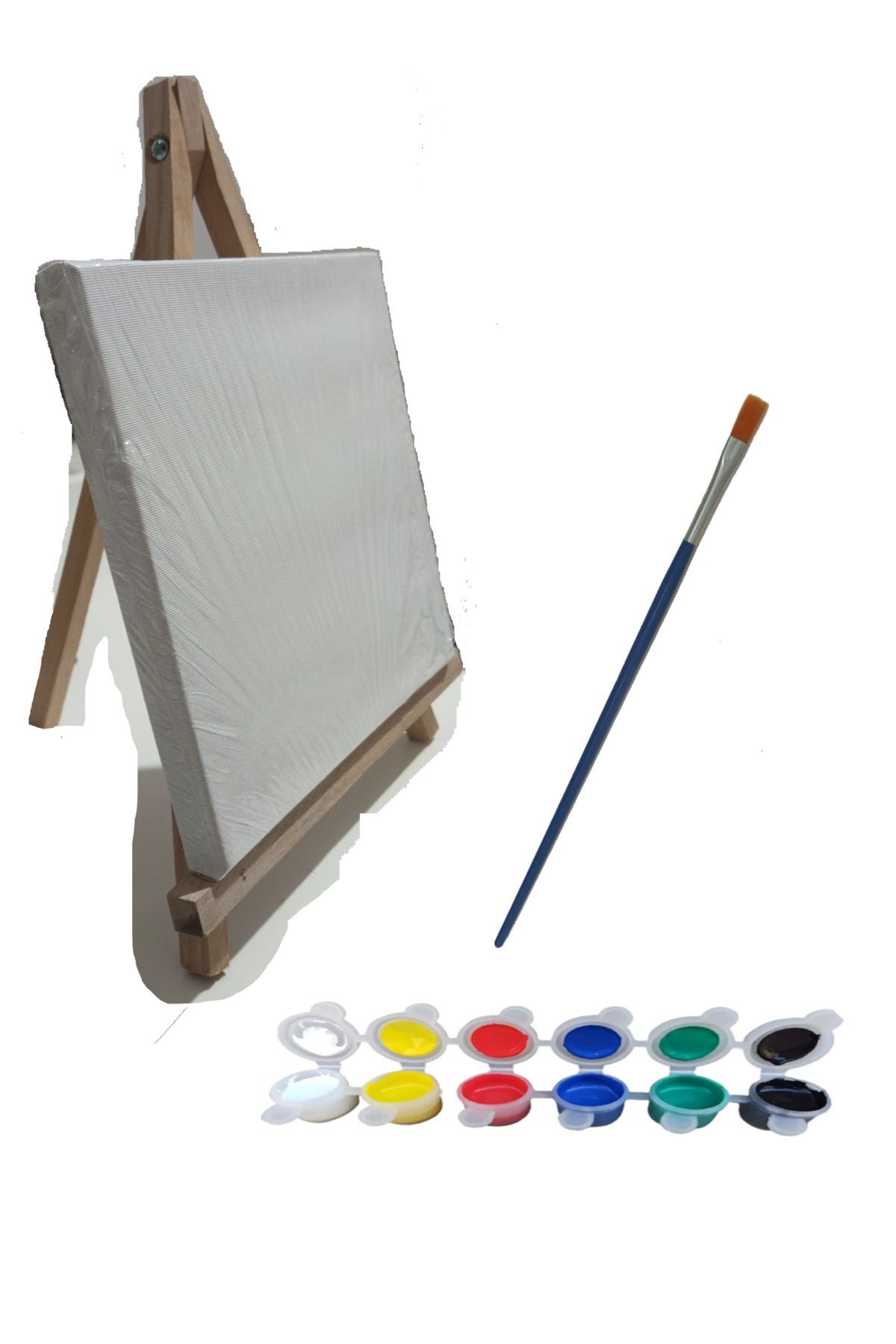 SNRBY SNR 20X20cm Tuval Seti,Boya,Fırça,Şövele Dahil 4 lü Ekonomik Set ...