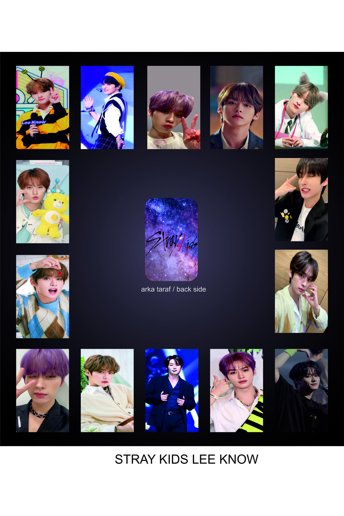 Umut Matbaacılık Lee Know 2 Çift Taraflı 14 Adet Fotokart Seti, Double ...