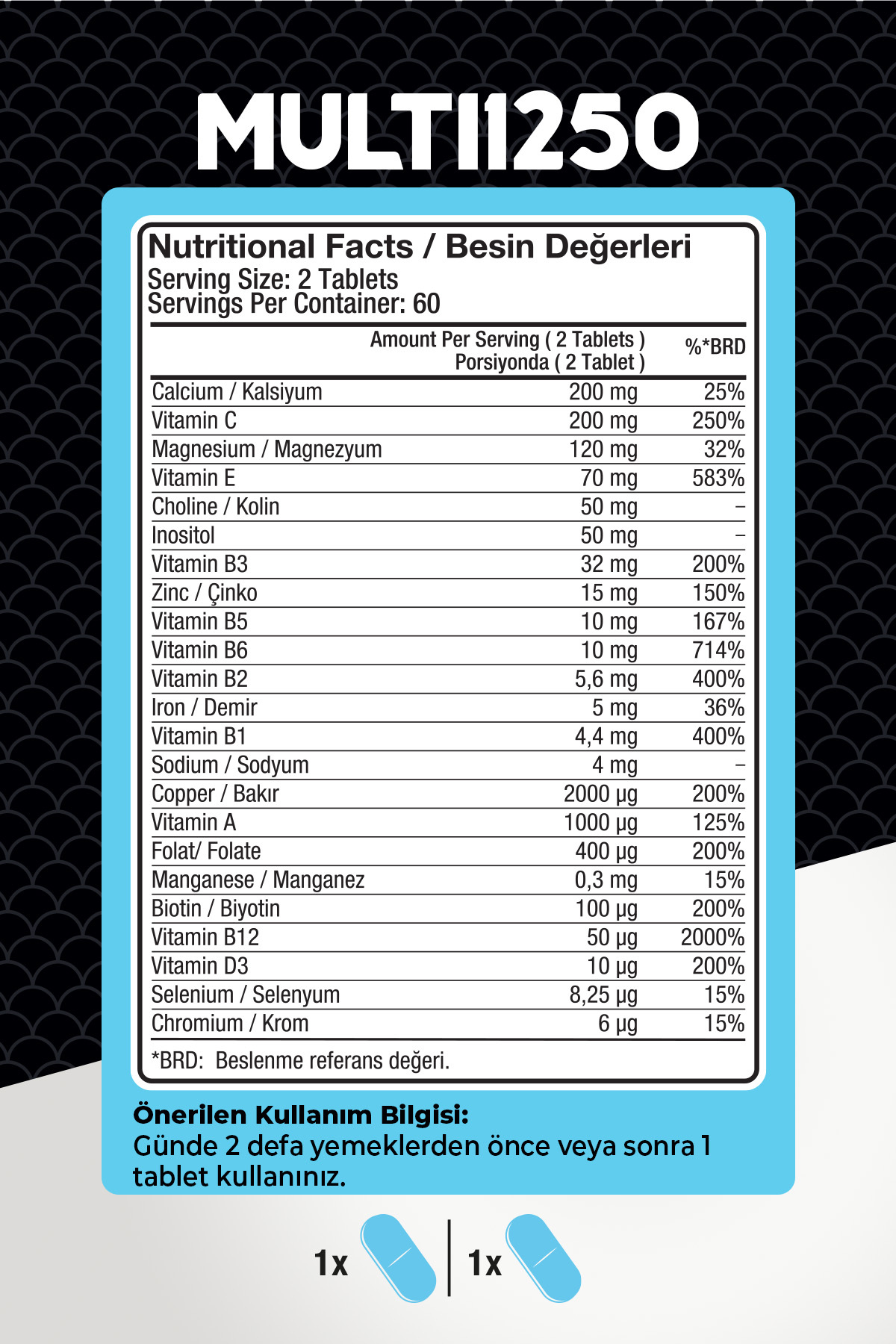 Effive Nutrition Multi1250 Multi Vitamin & Mineral 120 Tablet Fiyatı ...