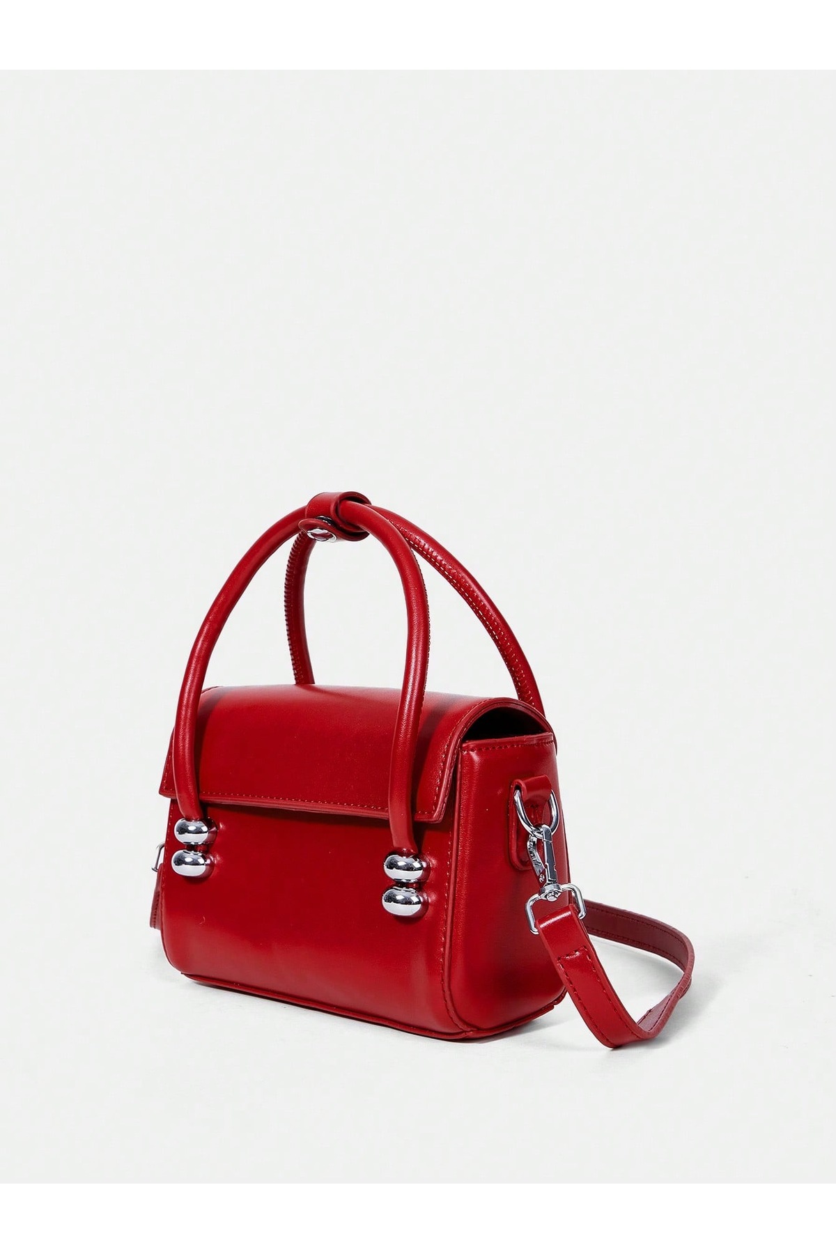 SHEIN Elzem kadın ithal çanta kol çantası omuz çantası rugan cherry red ...