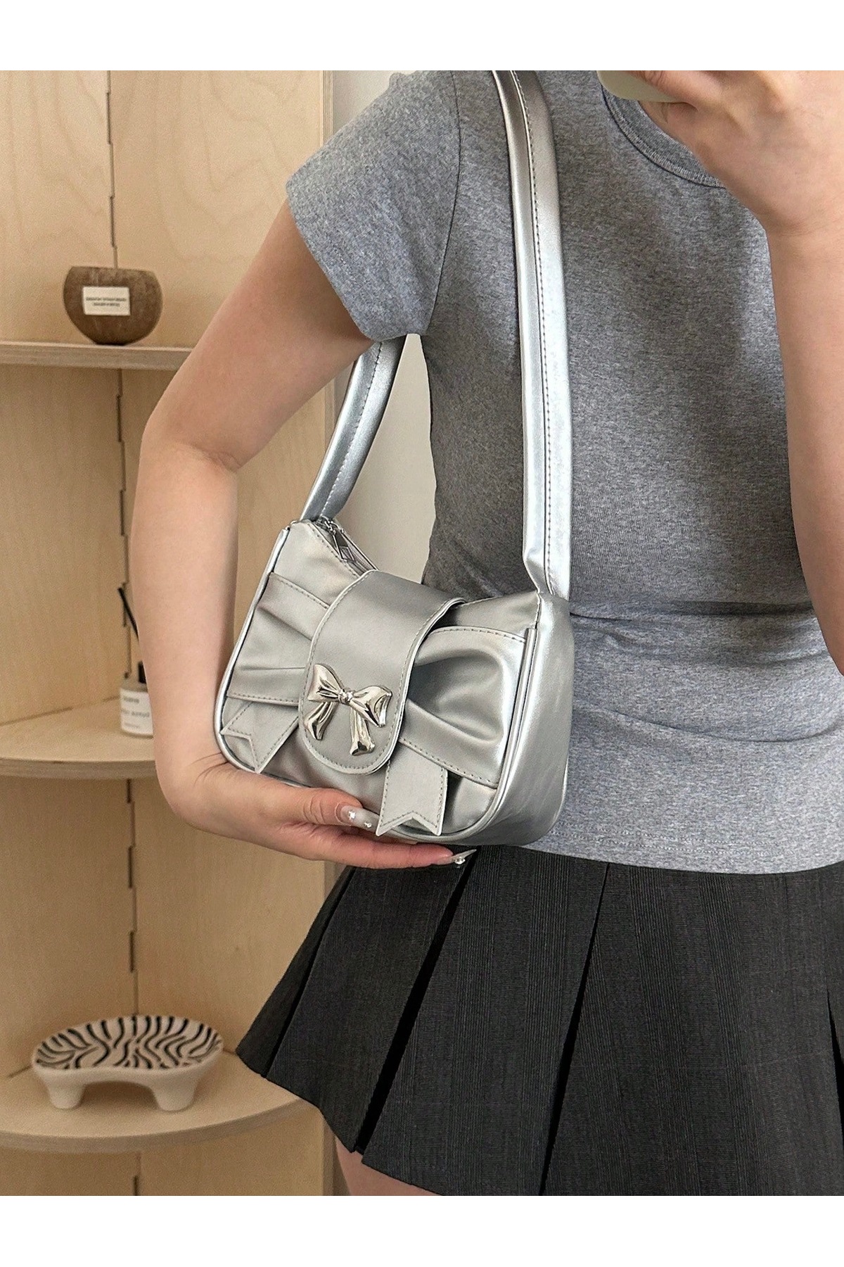 SHEIN Elzem kadın ithal çanta omuz çantası kol çantası Fiyatı ...