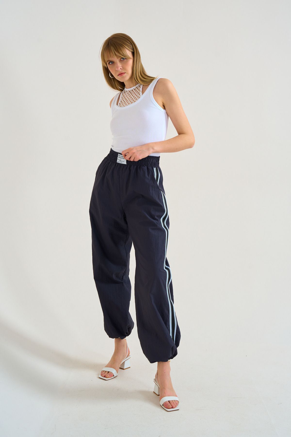 LOOSH Kadın Antrasit Logo Bantlı Eşofman Altı Pantolon - Fiyatı, Yorumları