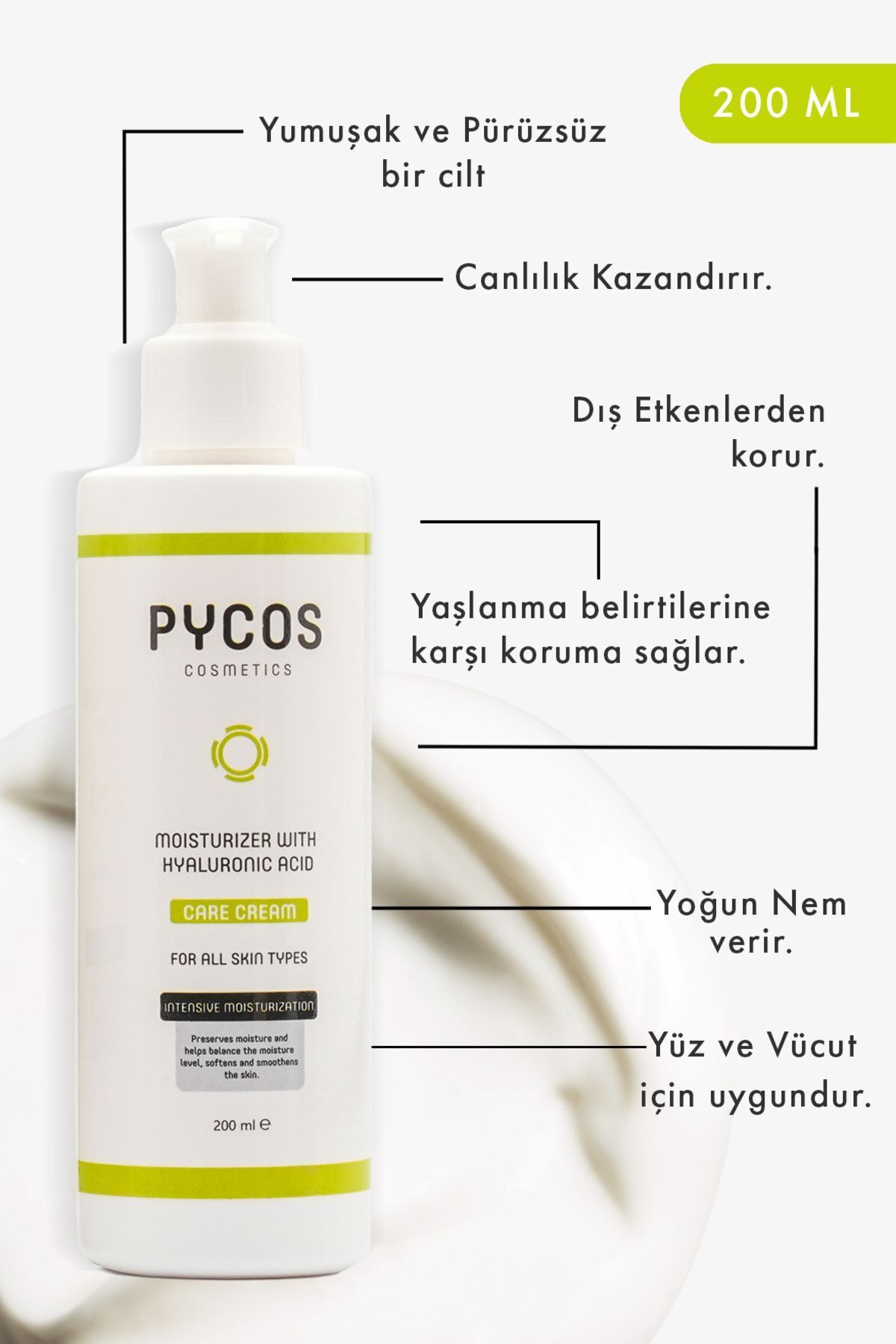 PYCOS COSMETICS Hyalüronik Asit Ve Pantenol B5 Içeren, Nemlendirici Yüz ...