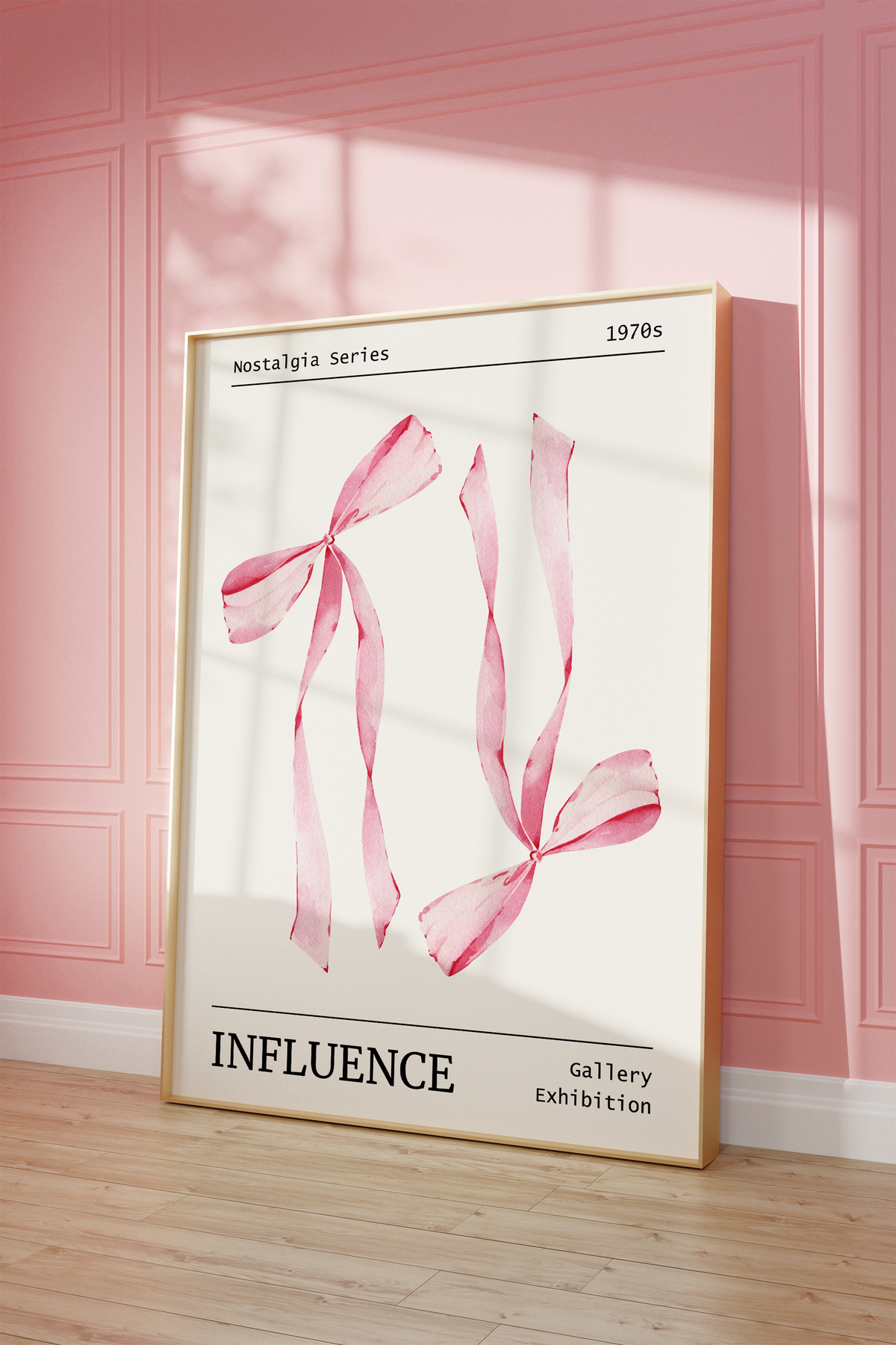 Vinca Prints Pink Bows Coquette Estetik Poster, Balletcore Estetik ...