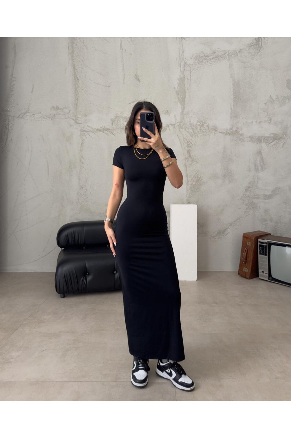 Bak'ap Kısa Kollu Uzun Elbise Fiyatı, Yorumları - Trendyol