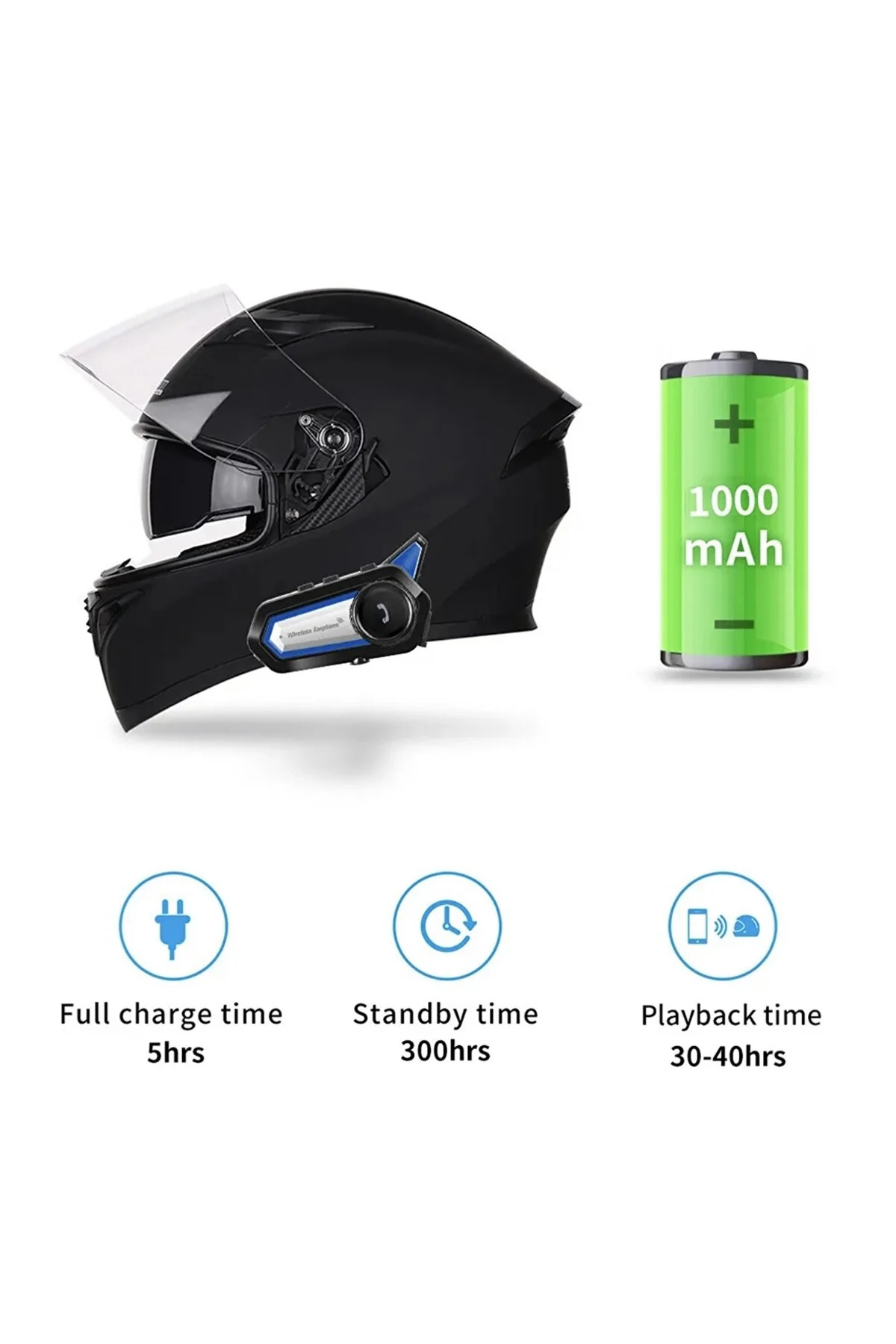 Mmctech Bt31 Motorsiklet Kask Uyumlu Kulaklık Motosiklet Intercom ...
